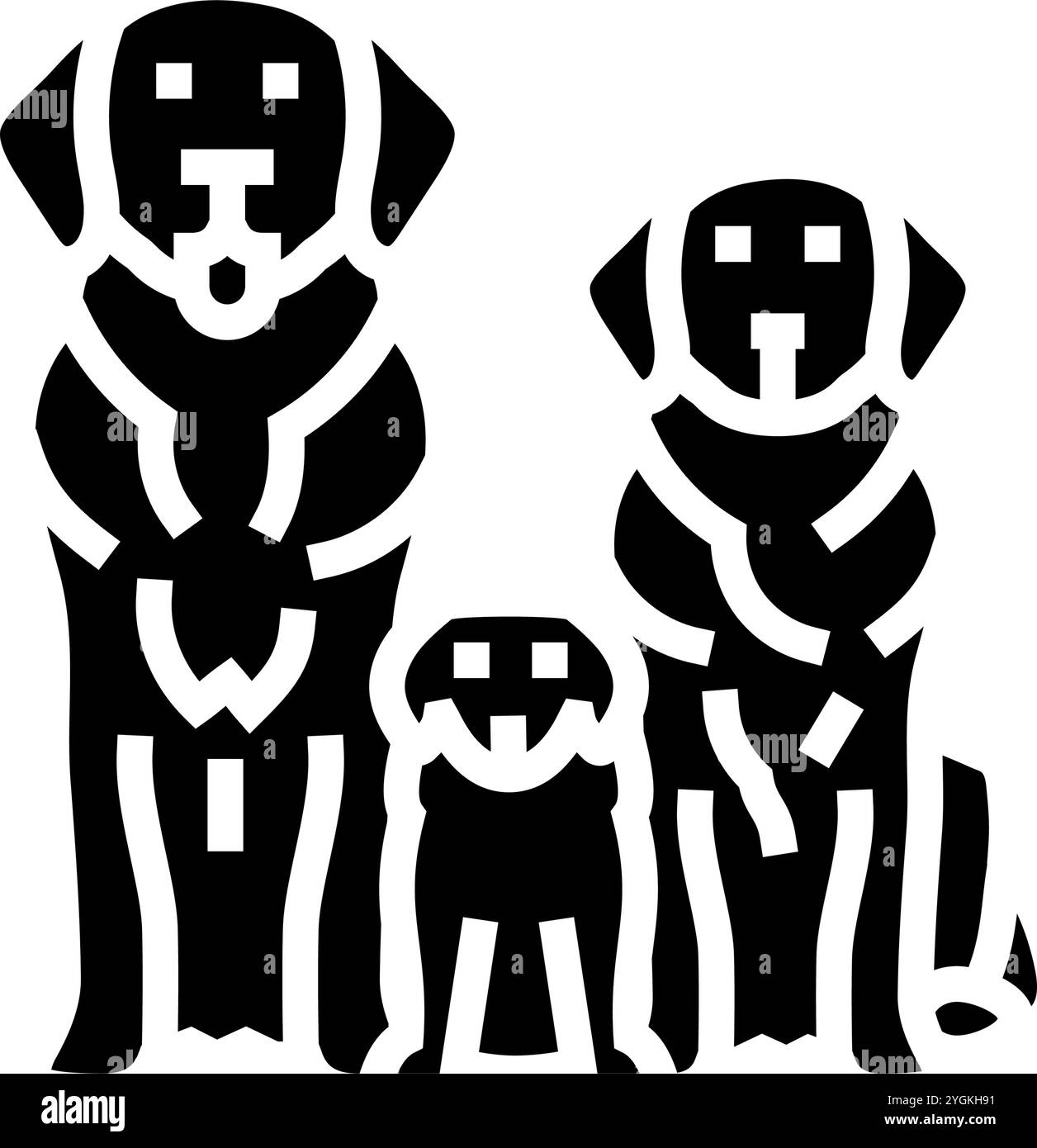 family dog glyph icon vector illustration Stock Vector Image & Art - Alamy