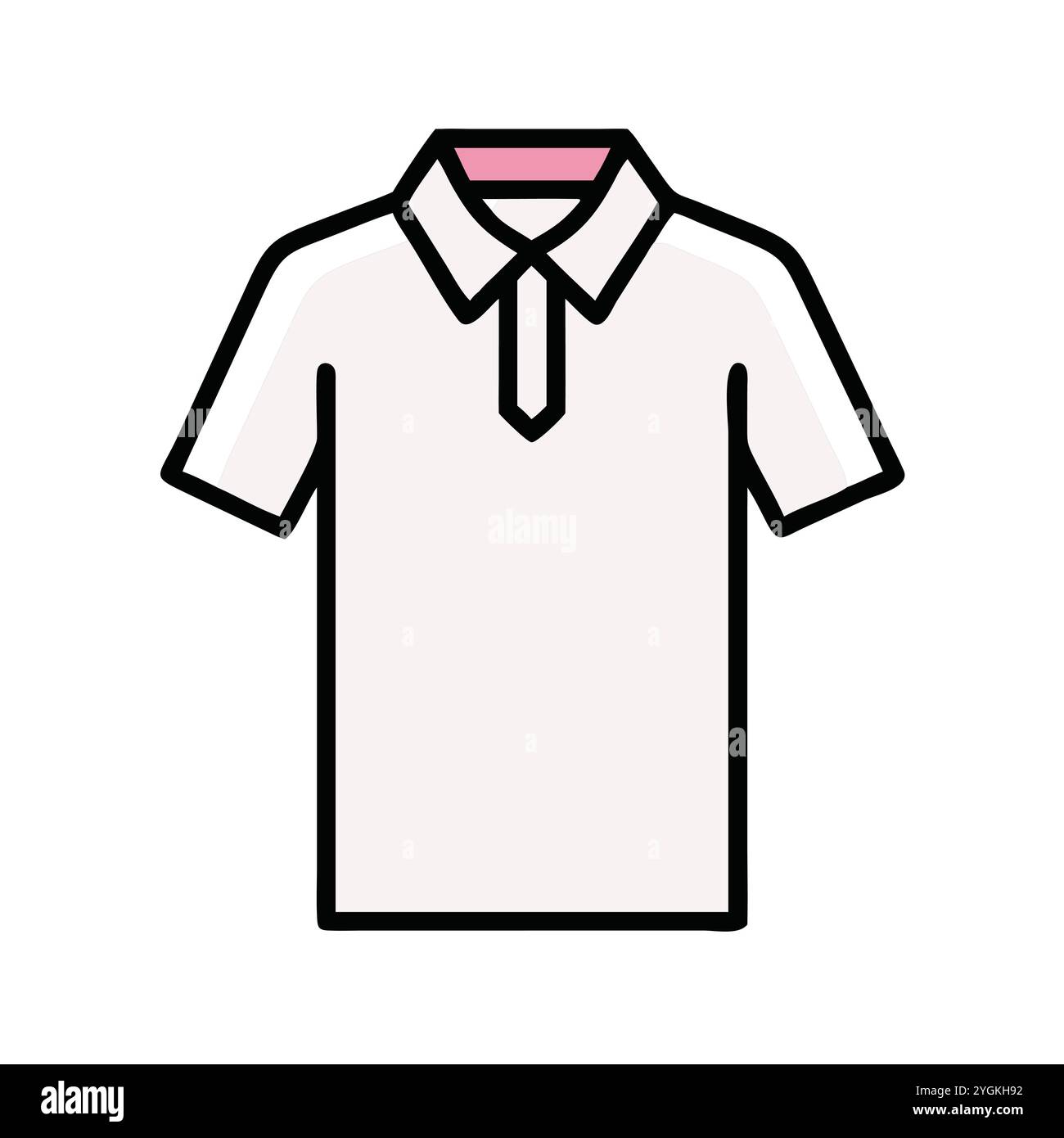 simple vector illustration of a polo shirt , in a simple and clean ...