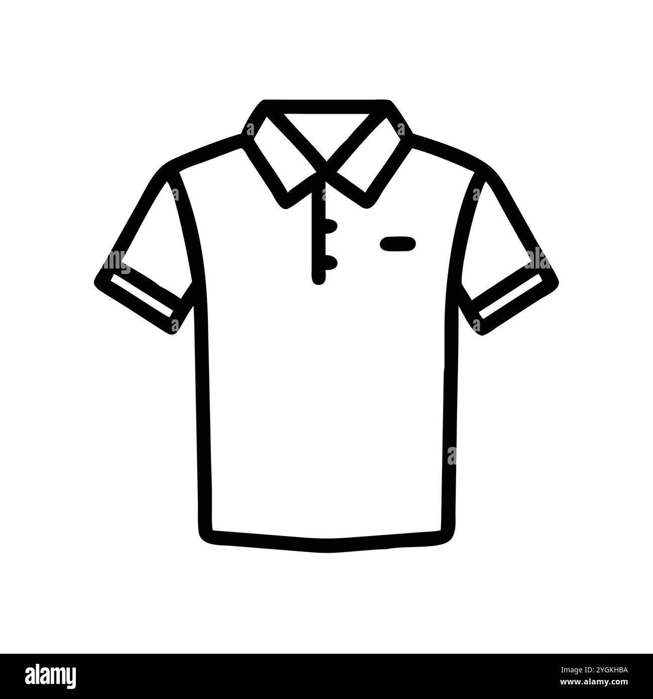 simple vector illustration of a polo shirt , in a simple and clean ...