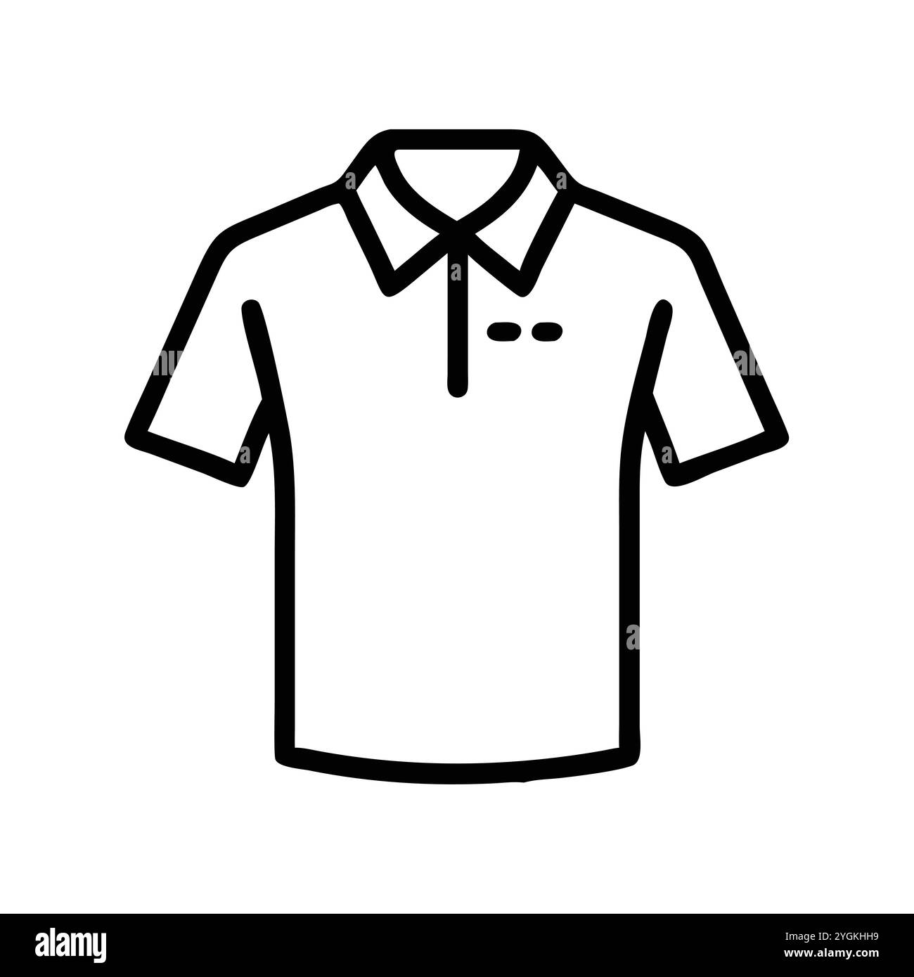 simple vector illustration of a polo shirt , in a simple and clean ...