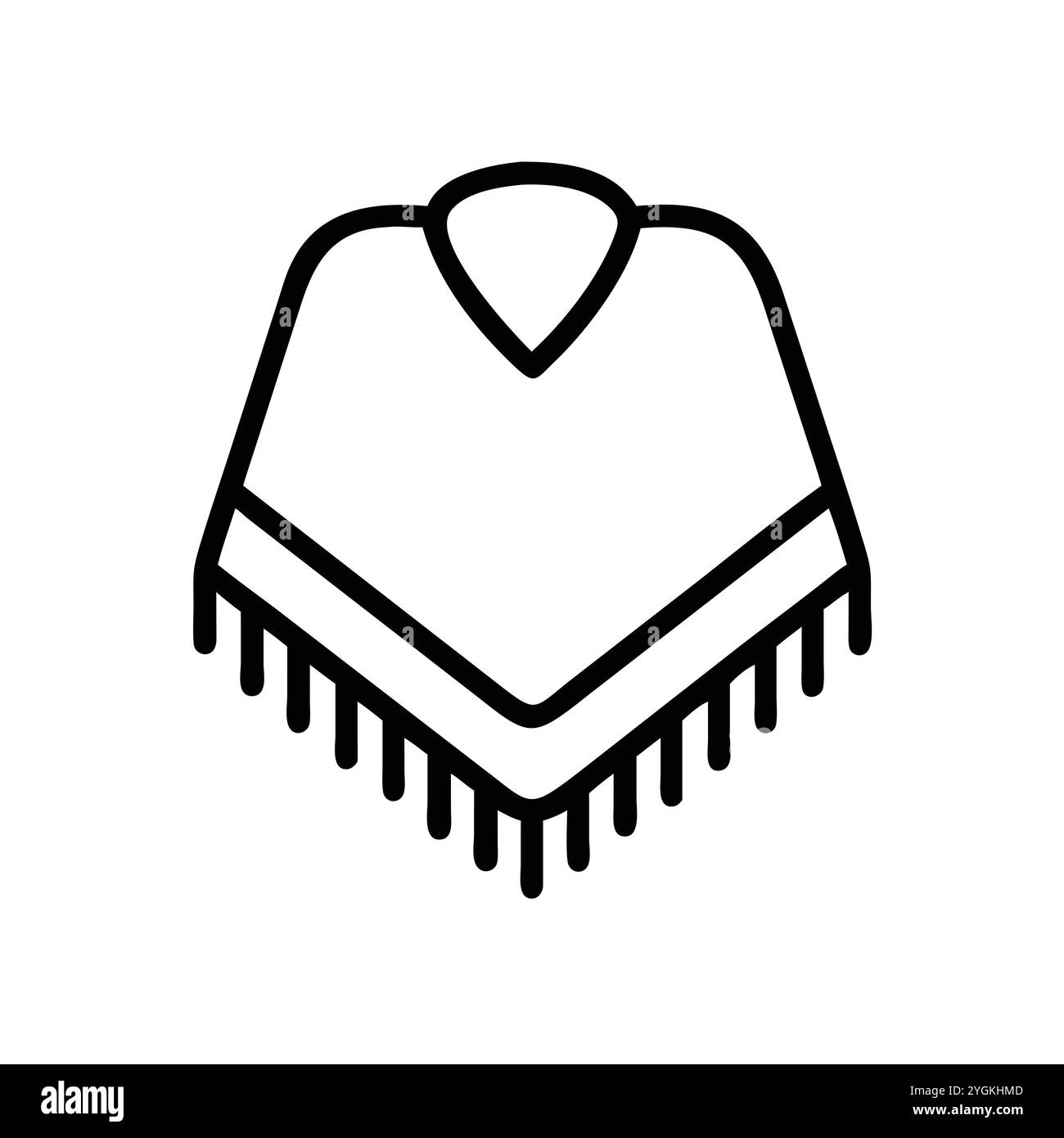 simple vector illustration of a poncho , in a simple and clean style ...