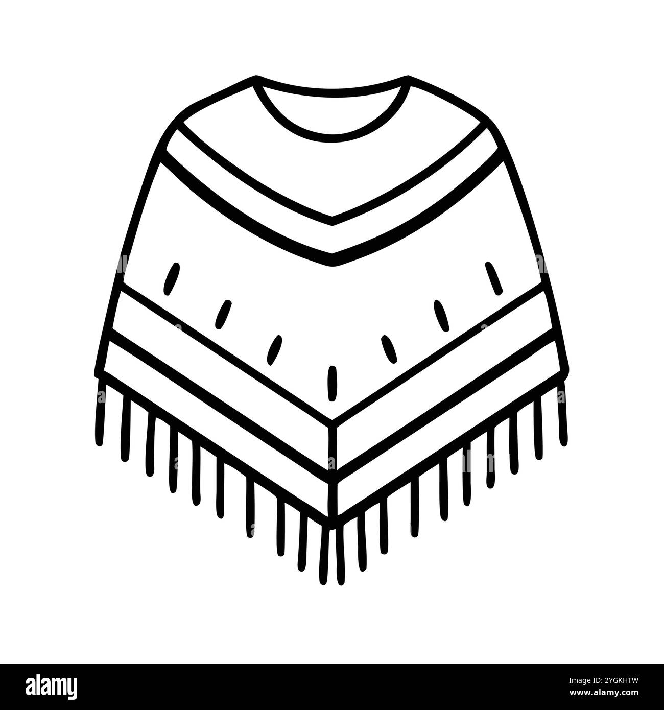 simple vector illustration of a poncho , in a simple and clean style ...