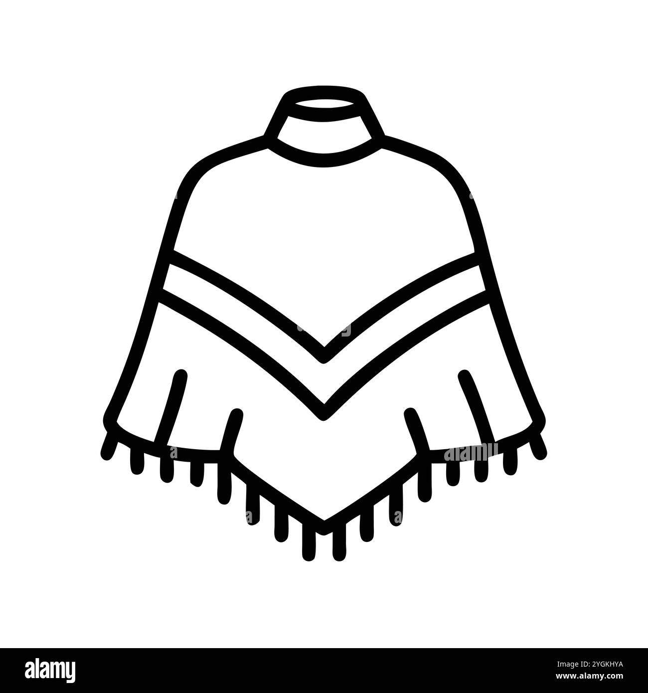 simple vector illustration of a poncho , in a simple and clean style ...