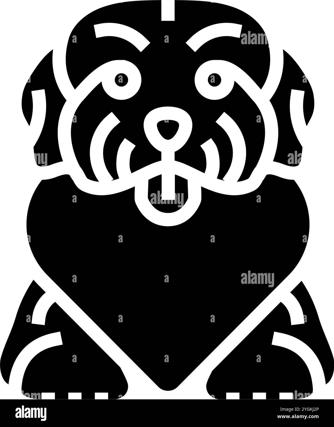 heart dog glyph icon vector illustration Stock Vector Image & Art - Alamy