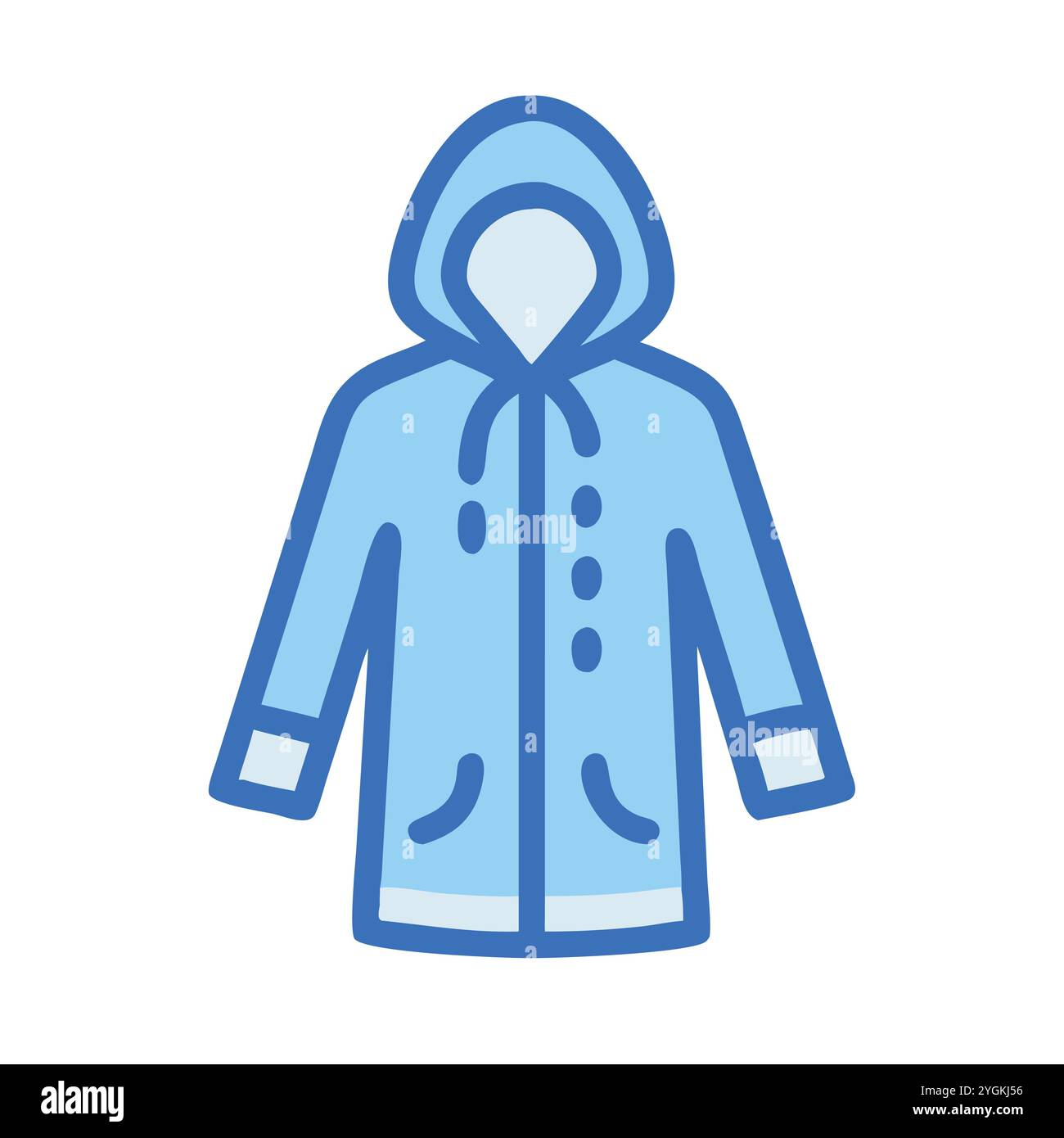 simple vector illustration of a raincoat , in a simple and clean style ...