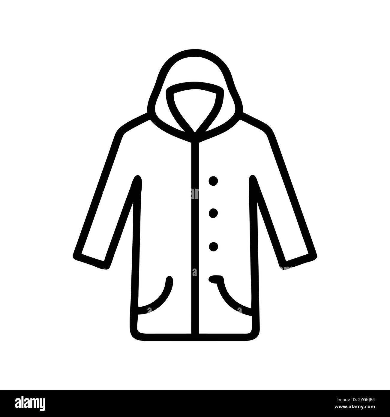 simple vector illustration of a raincoat , in a simple and clean style ...