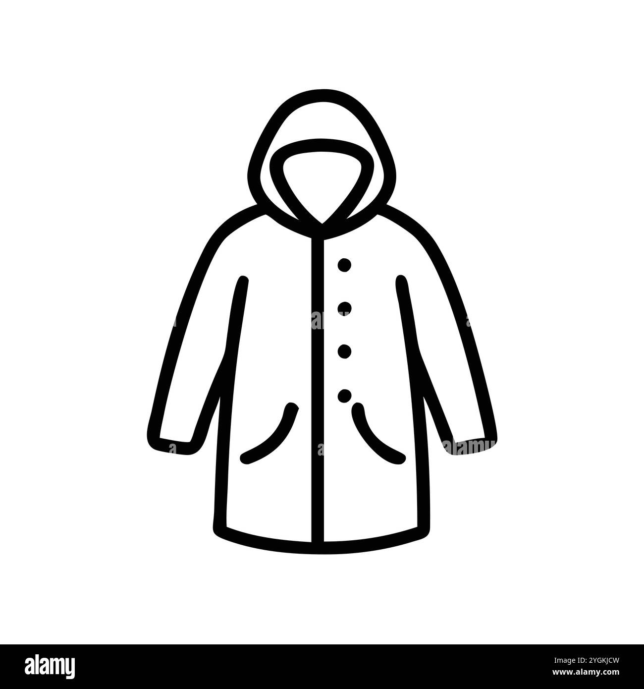simple vector illustration of a raincoat , in a simple and clean style ...