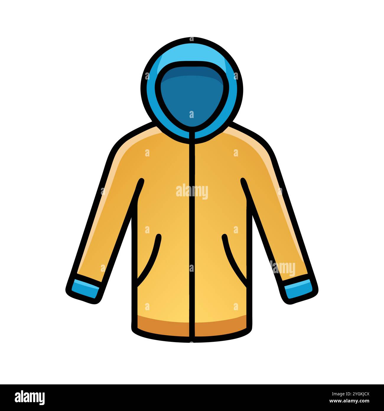 simple vector illustration of a raincoat , in a simple and clean style ...