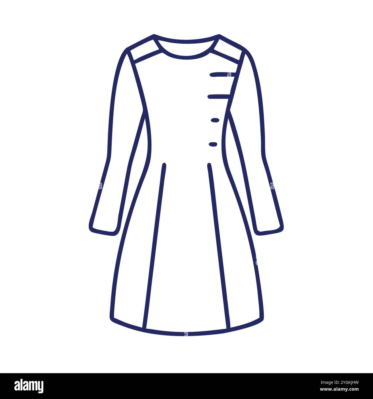 simple vector illustration of a sheath dress , in a simple and clean ...