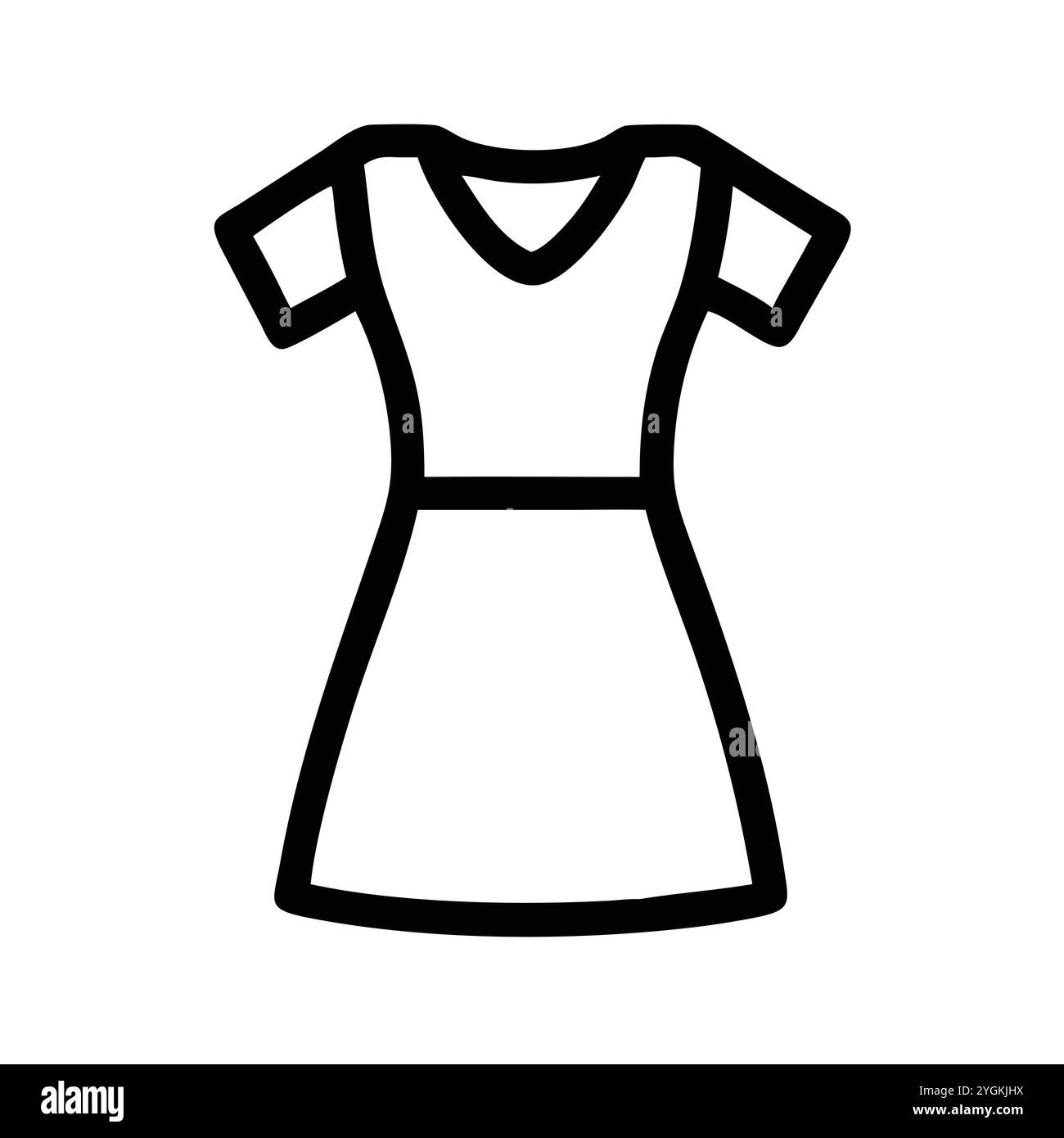 simple vector illustration of a shift dress , in a simple and clean ...