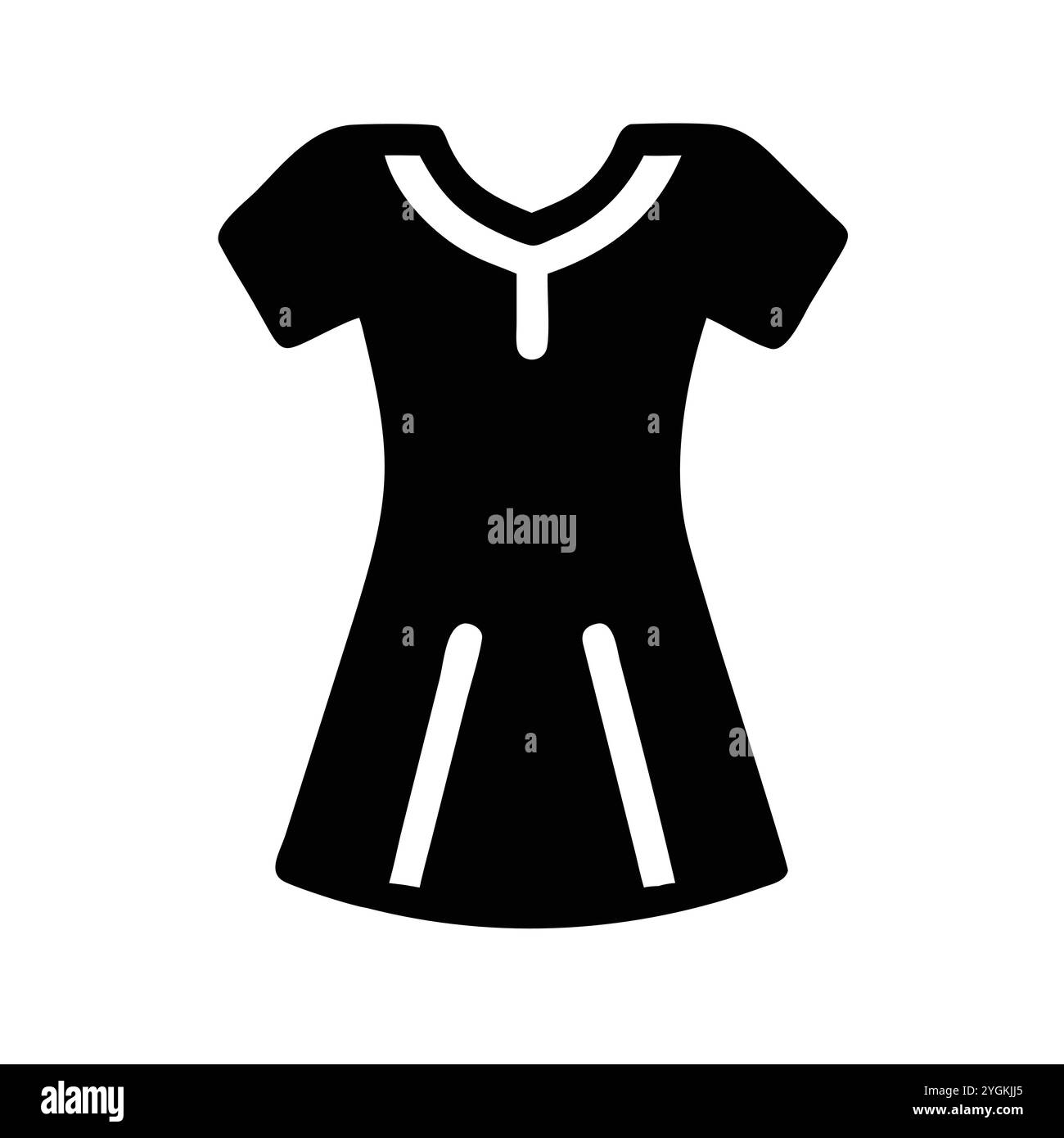 simple vector illustration of a shift dress , in a simple and clean ...