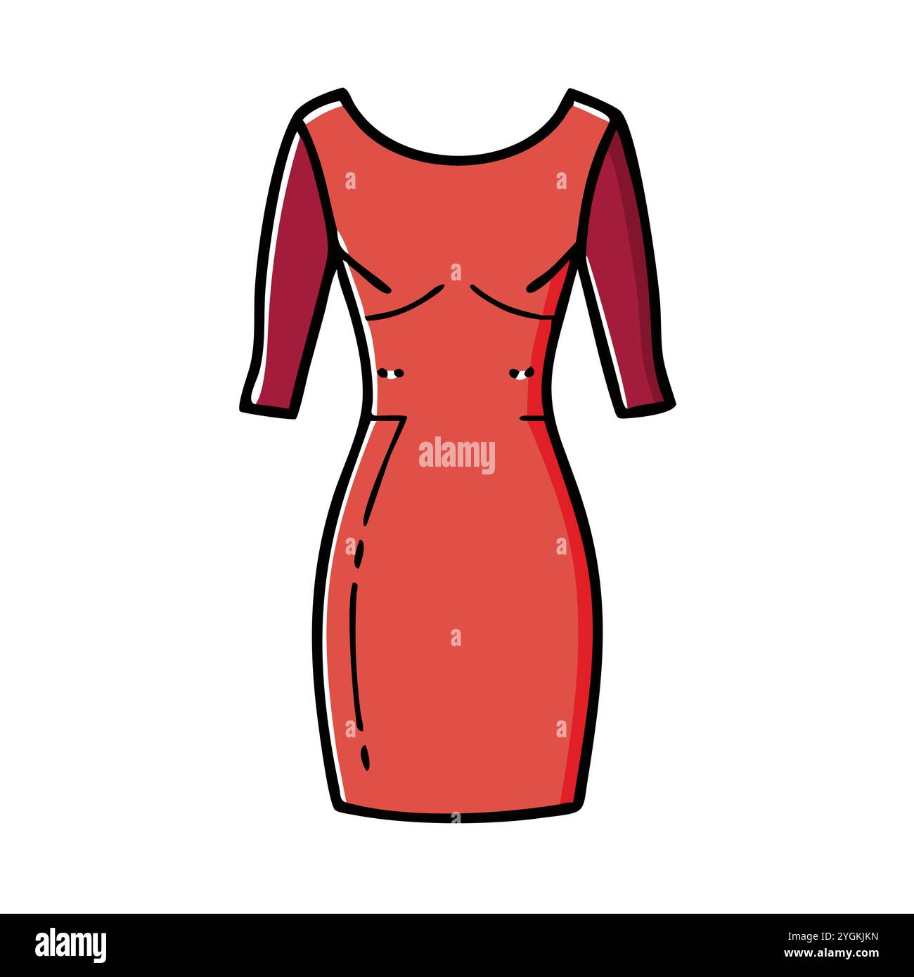 simple vector illustration of a sheath dress , in a simple and clean ...