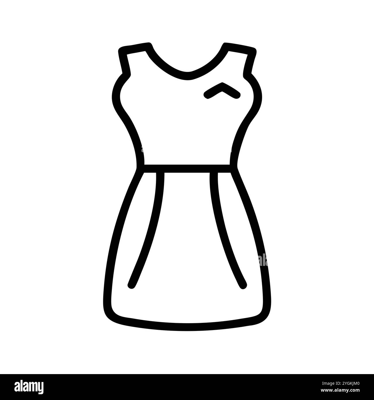 simple vector illustration of a shift dress , in a simple and clean ...