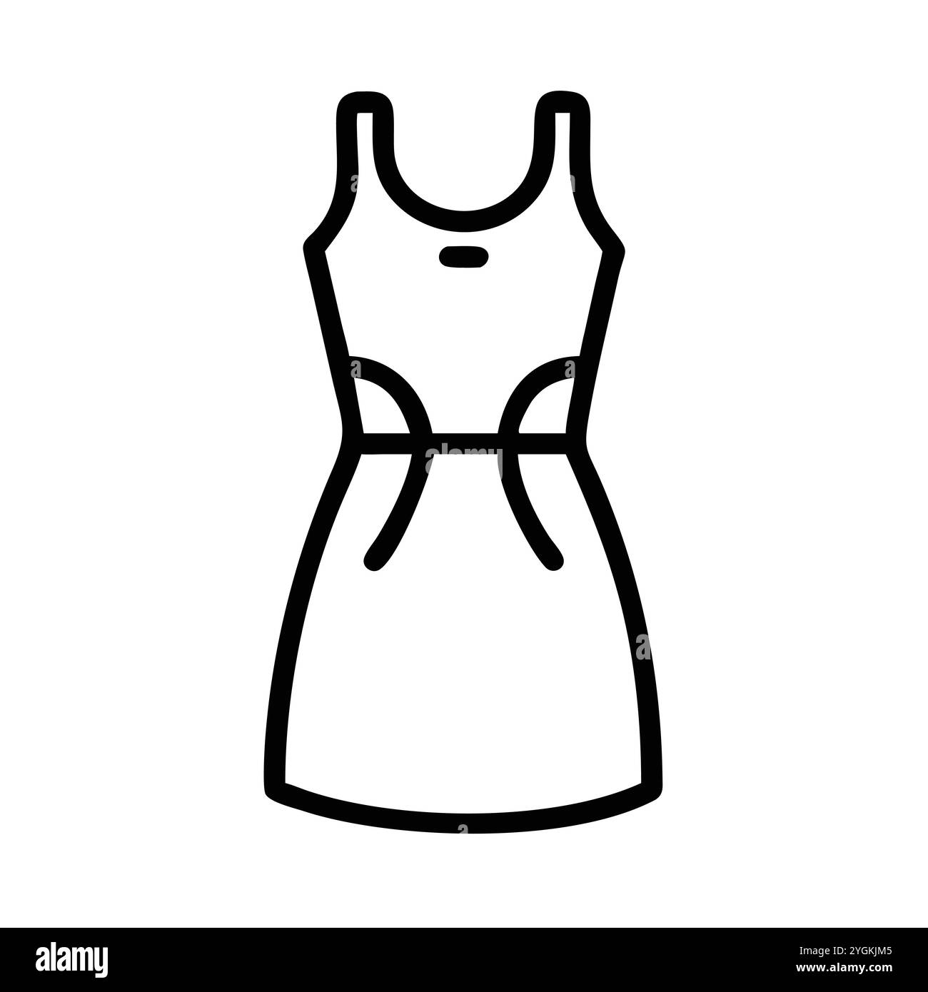 simple vector illustration of a shift dress , in a simple and clean ...