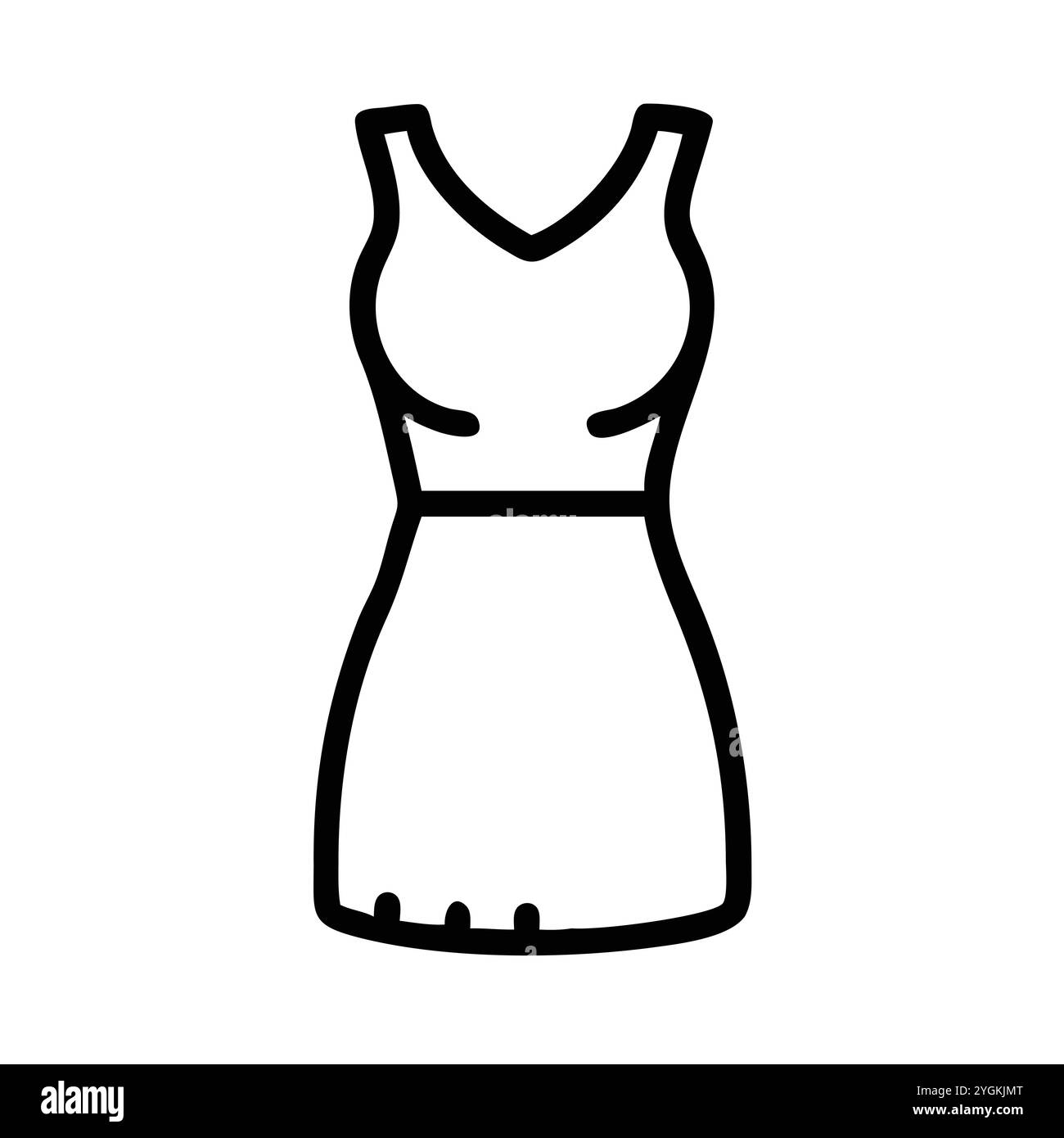 simple vector illustration of a shift dress , in a simple and clean ...