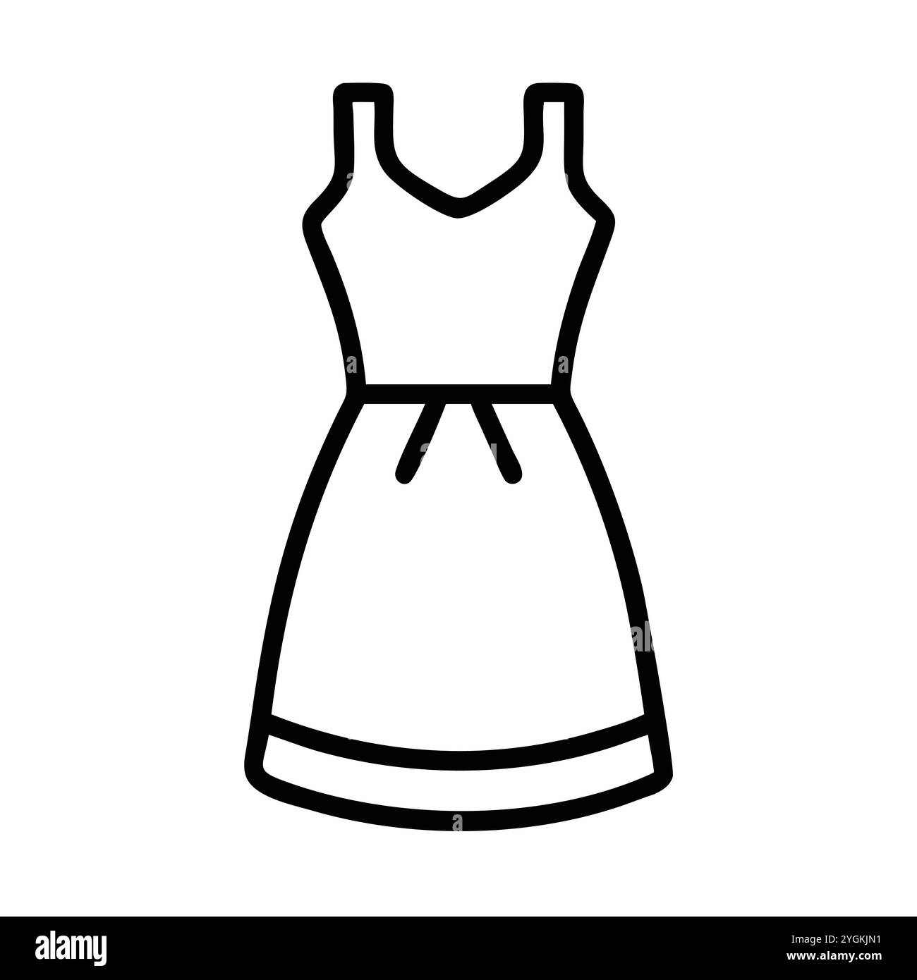 simple vector illustration of a shift dress , in a simple and clean ...