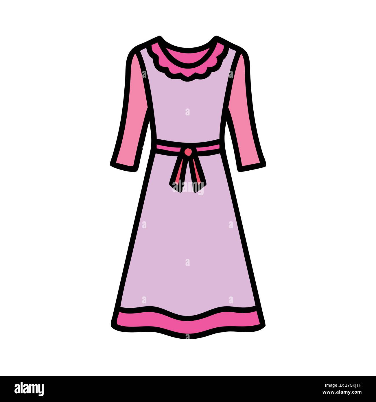 simple vector illustration of a shift dress , in a simple and clean ...