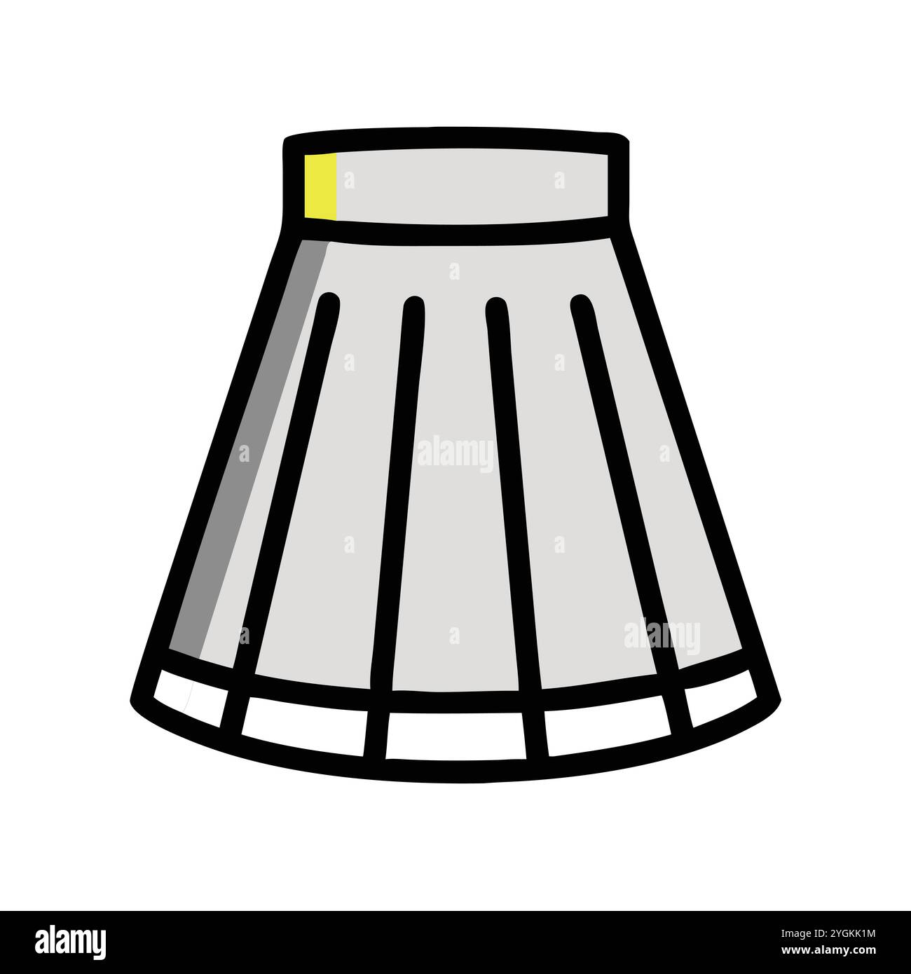simple vector illustration of a skirt , in a simple and clean style ...