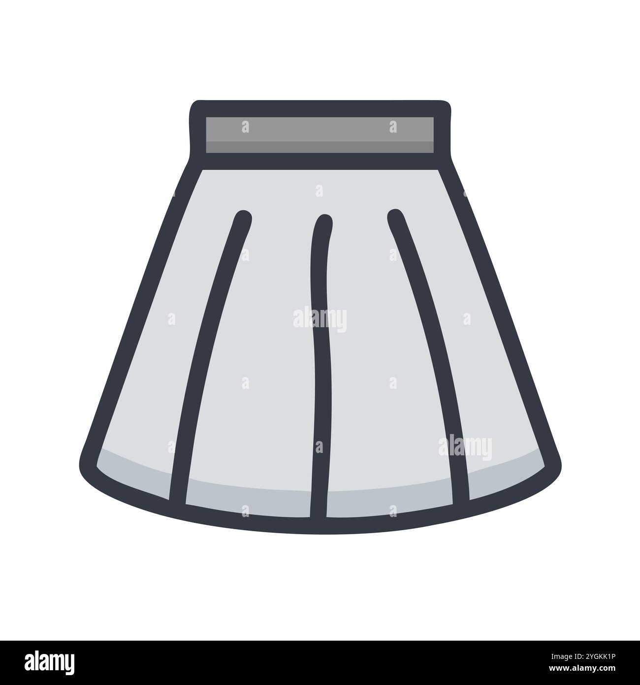 simple vector illustration of a skirt , in a simple and clean style ...