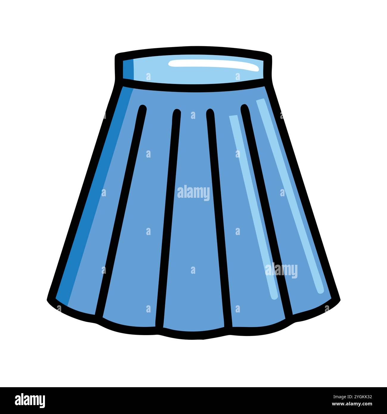 simple vector illustration of a skirt , in a simple and clean style ...