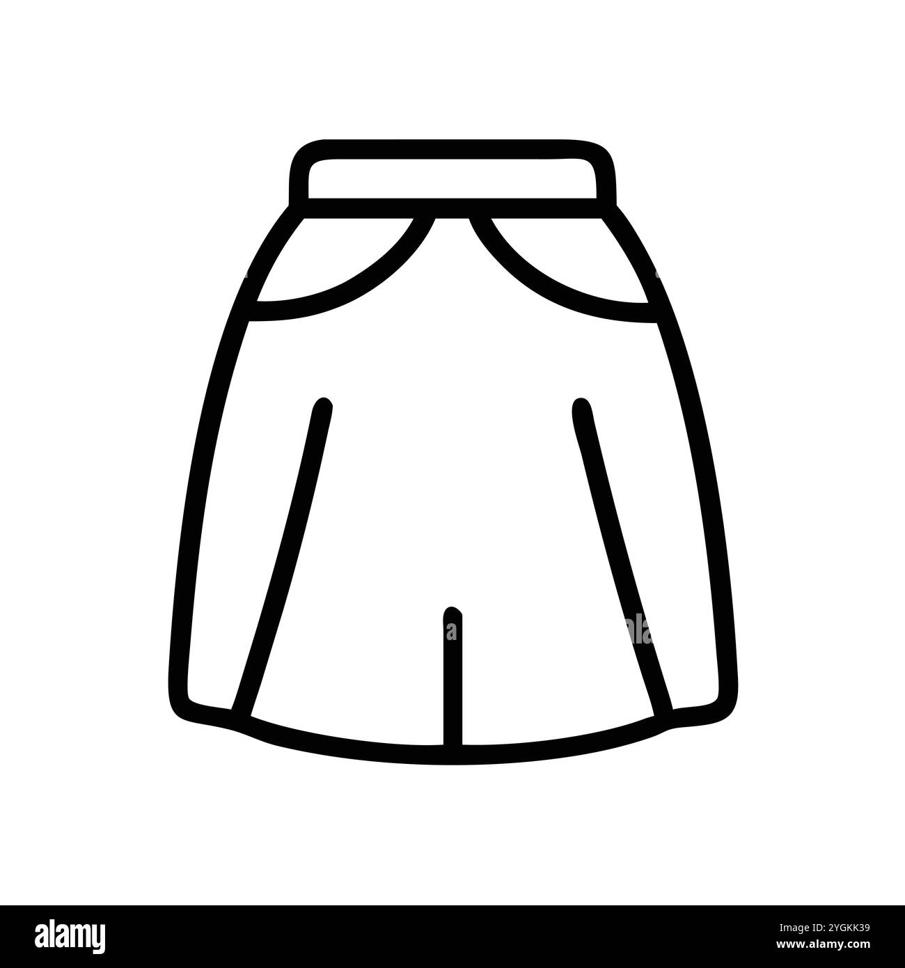 simple vector illustration of a skirt , in a simple and clean style ...