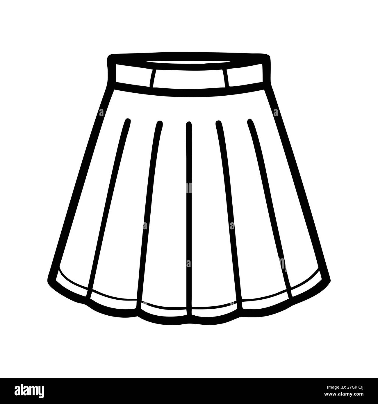 simple vector illustration of a skirt , in a simple and clean style ...