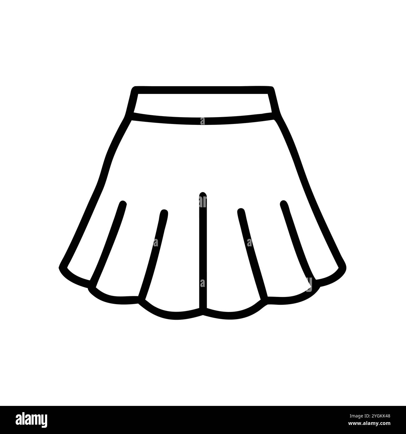 simple vector illustration of a skirt , in a simple and clean style ...