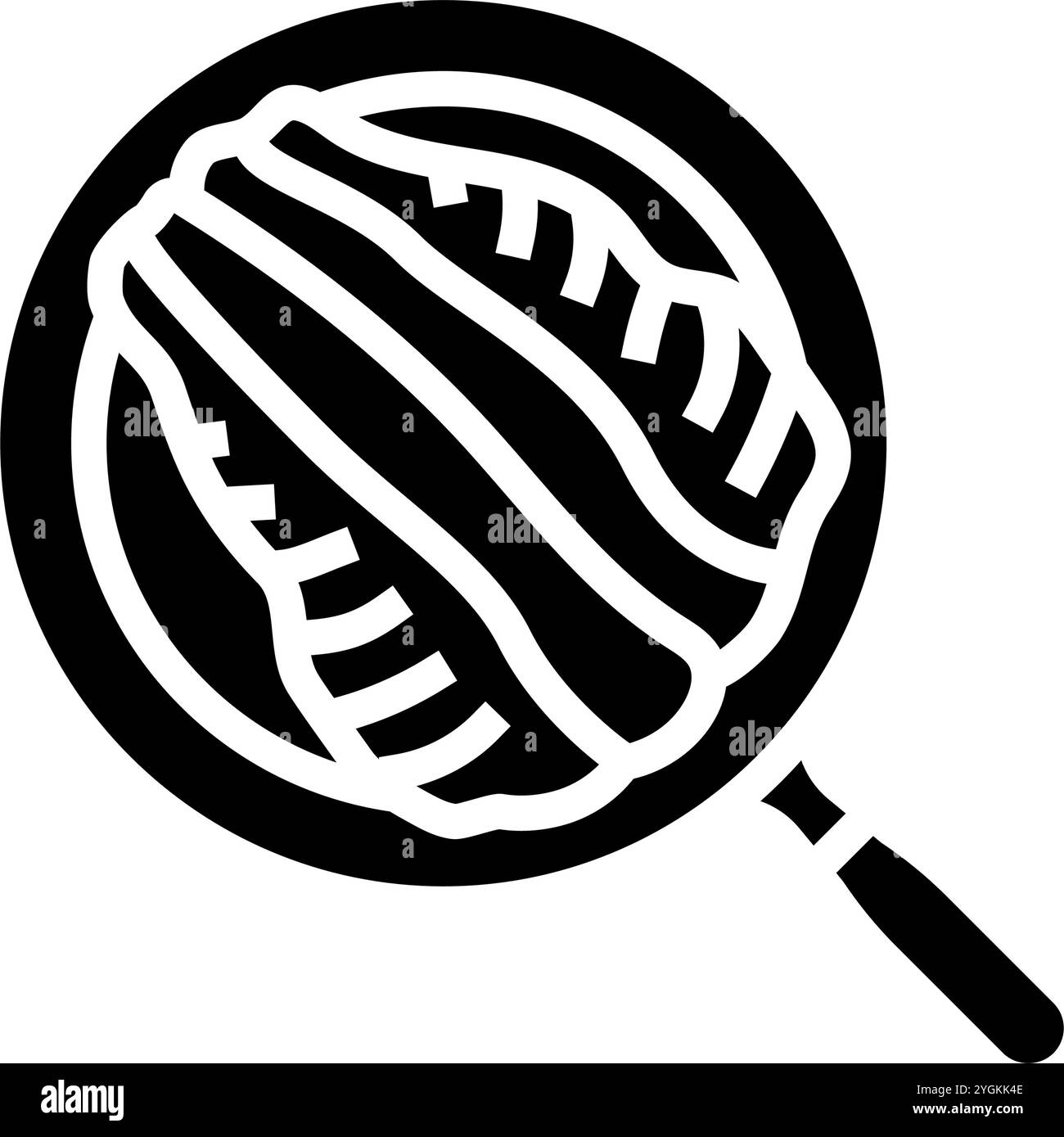 pan seared trout fish glyph icon vector illustration Stock Vector Image ...