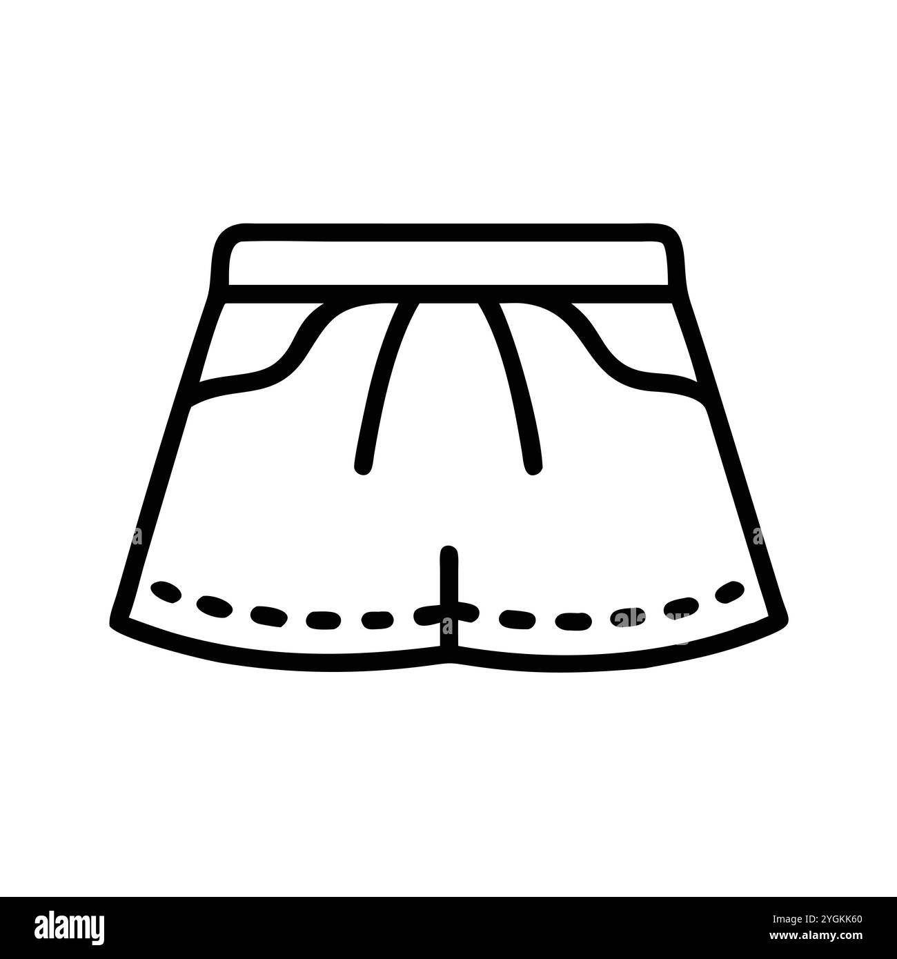 simple vector illustration of a skort , in a simple and clean style ...