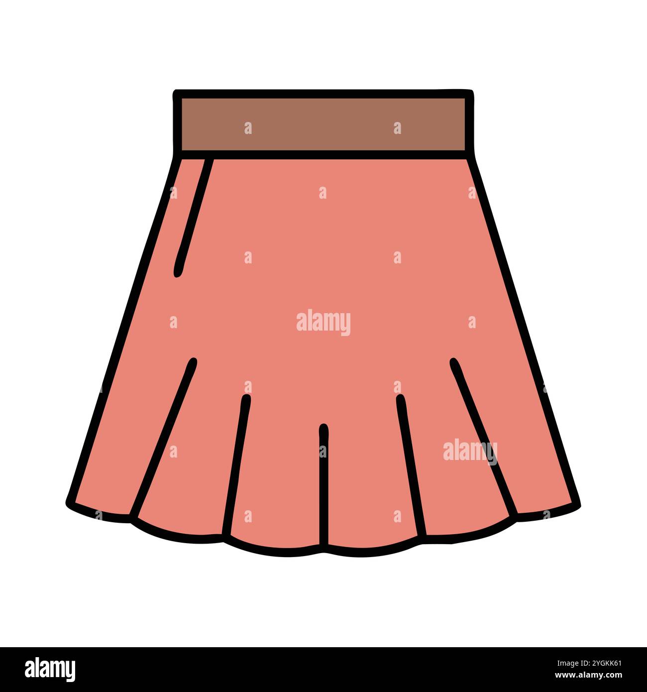 simple vector illustration of a skirt , in a simple and clean style ...