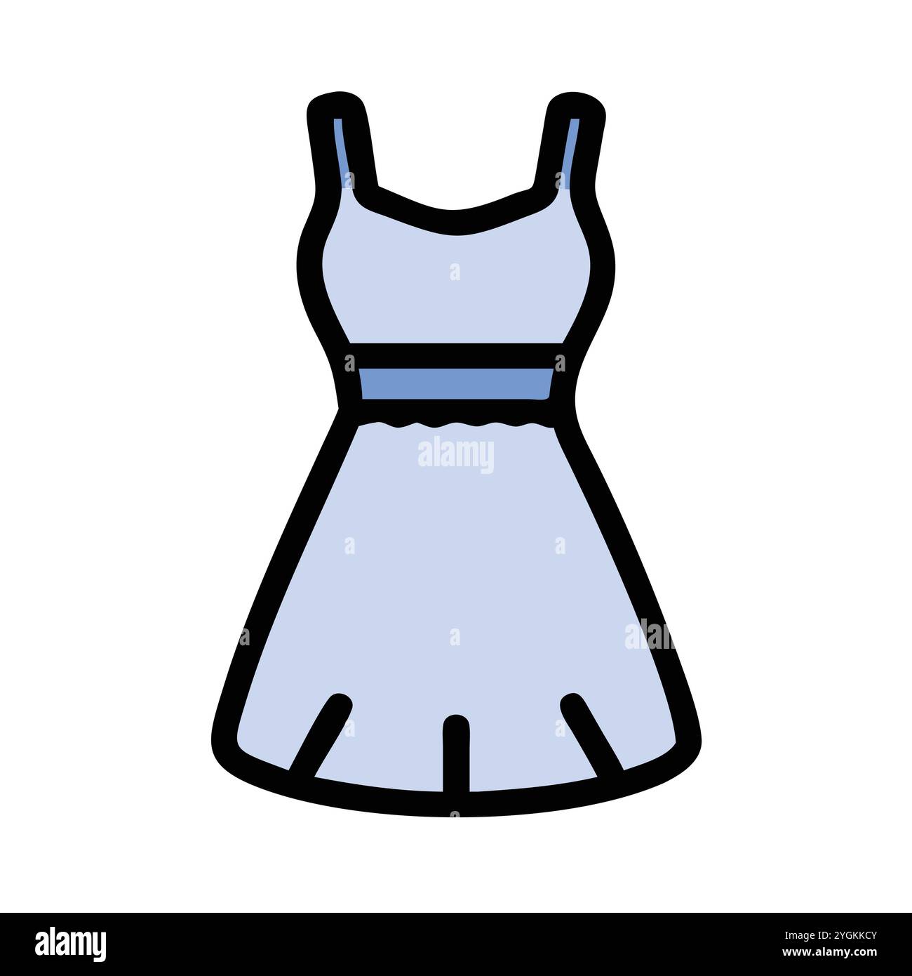 simple vector illustration of a sundress , in a simple and clean style ...