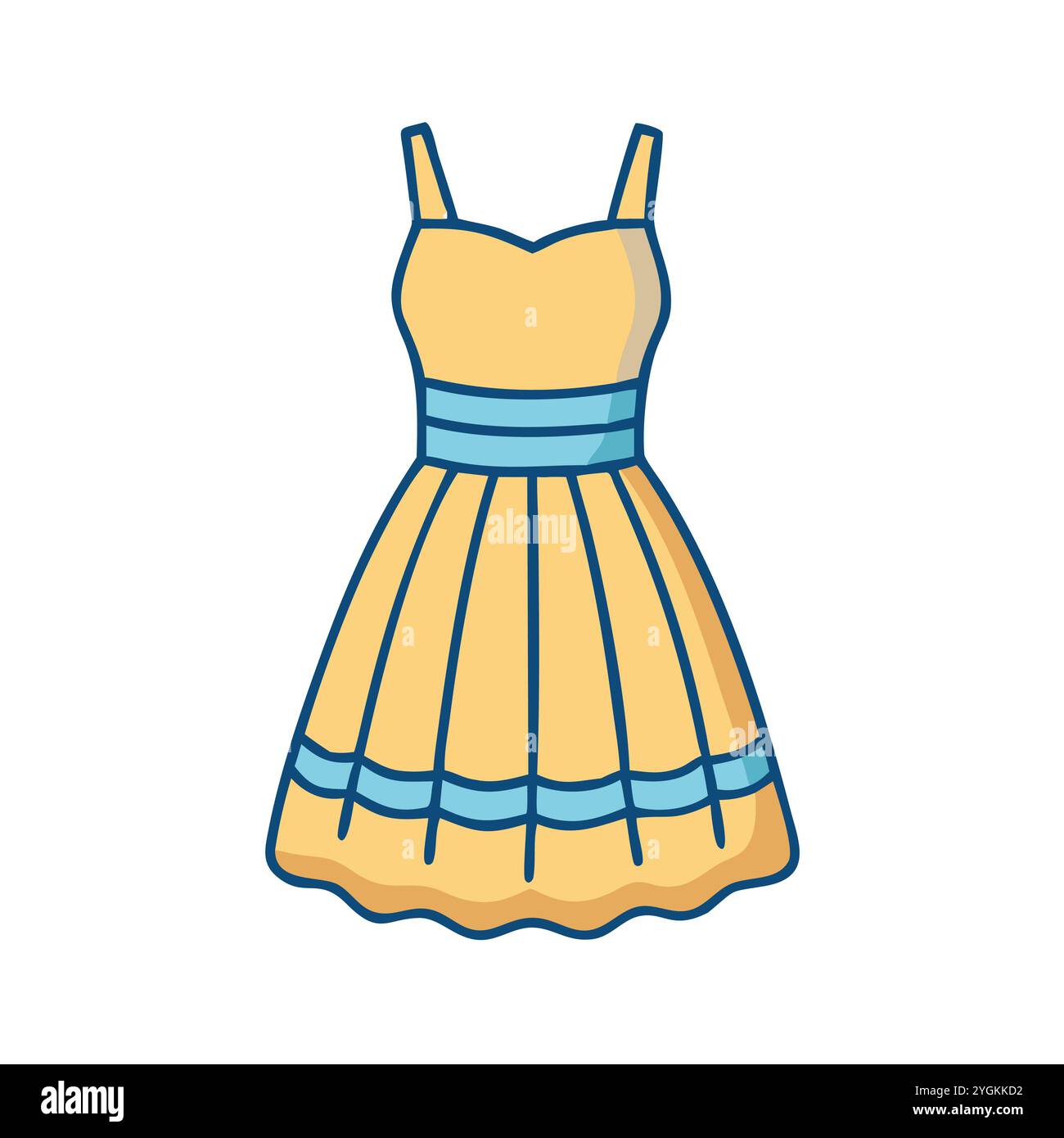 simple vector illustration of a sundress , in a simple and clean style ...