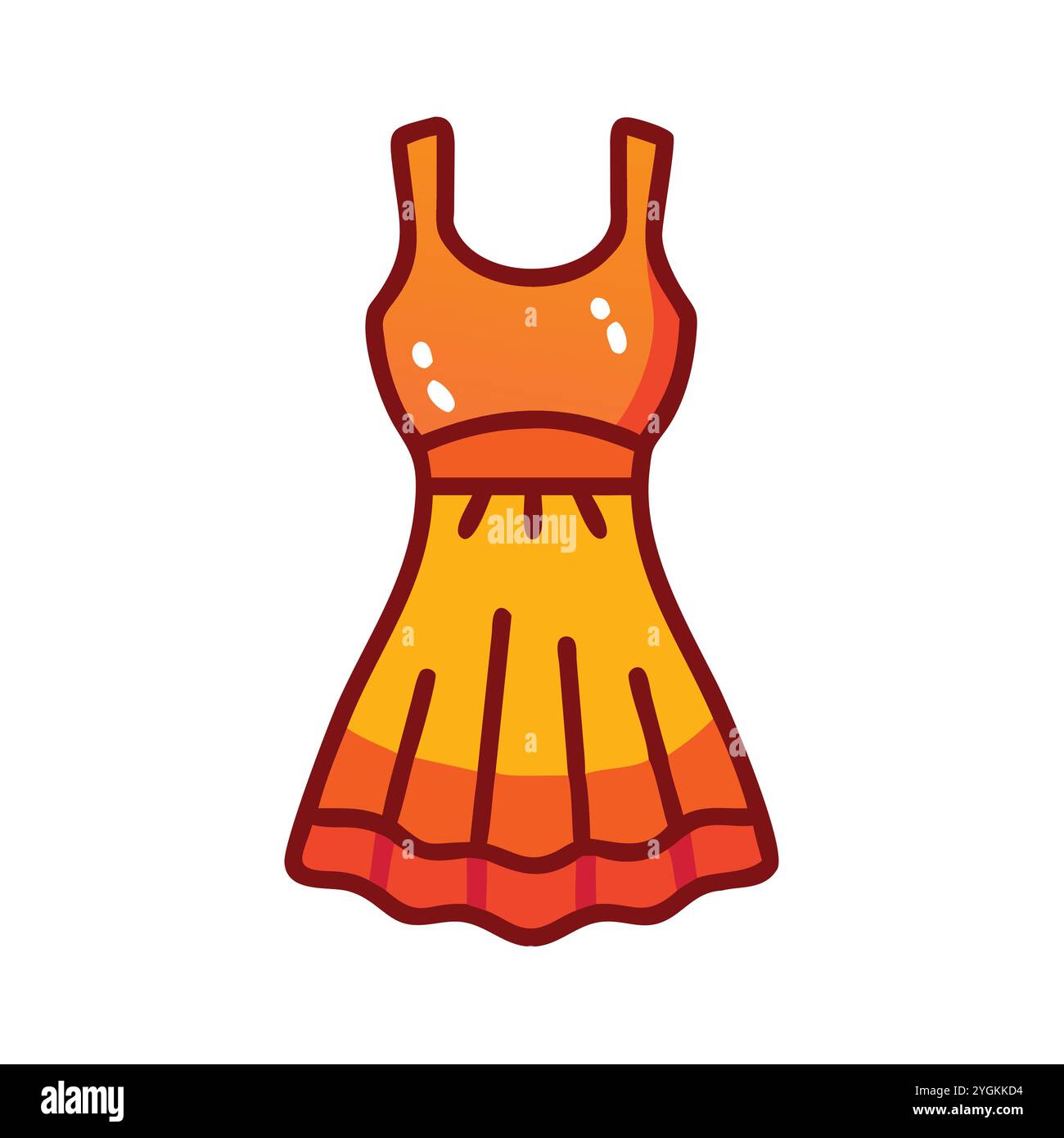 simple vector illustration of a sundress , in a simple and clean style ...