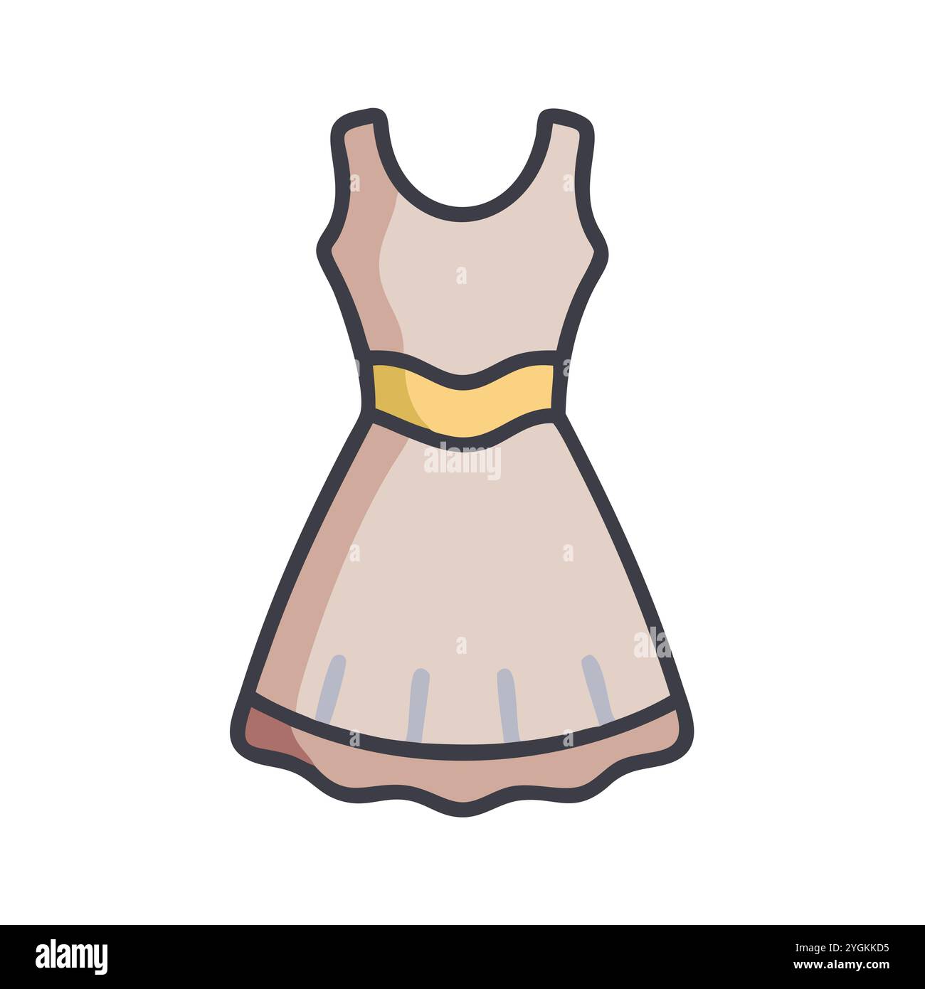 simple vector illustration of a sundress , in a simple and clean style ...