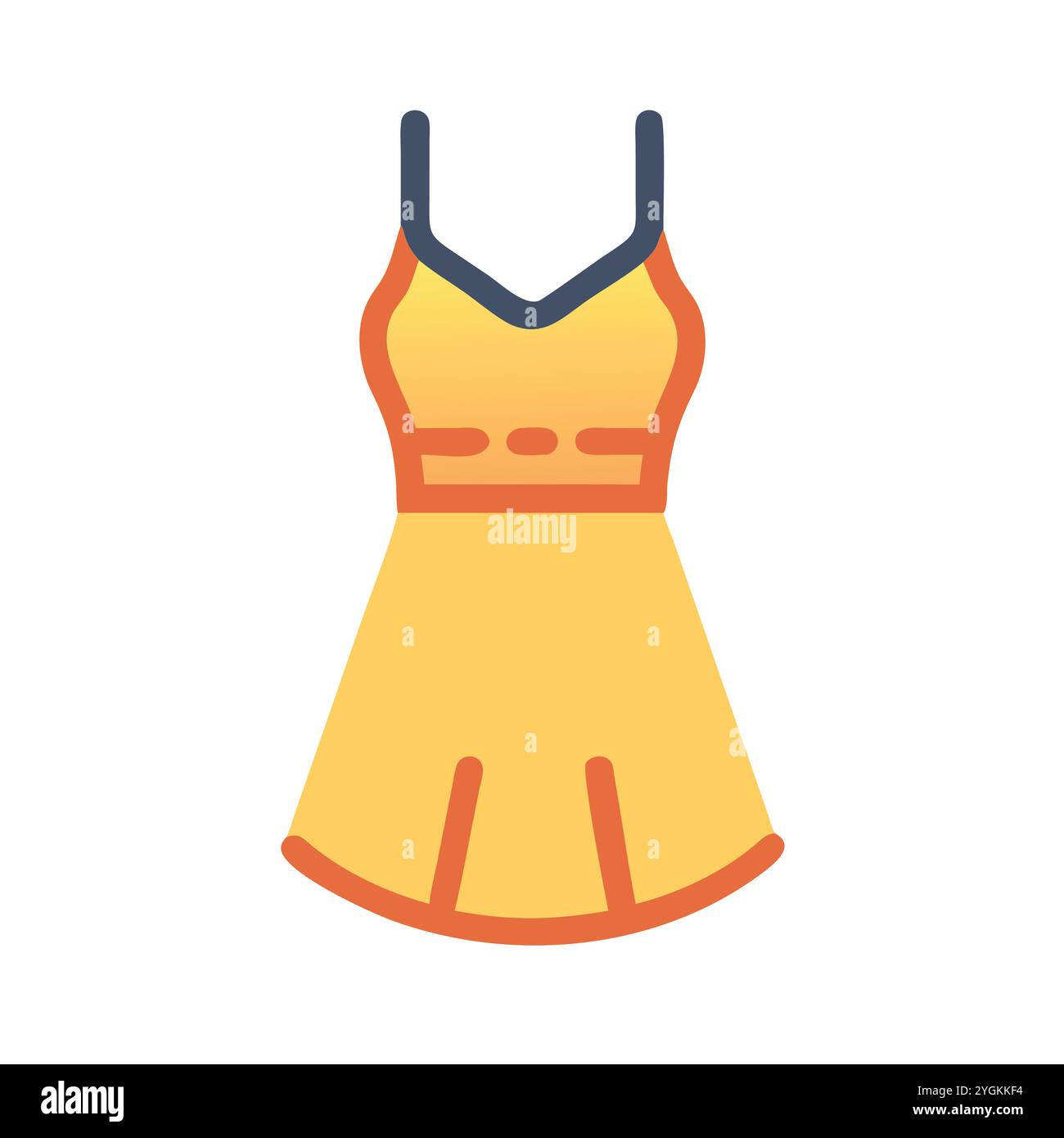simple vector illustration of a sundress , in a simple and clean style ...