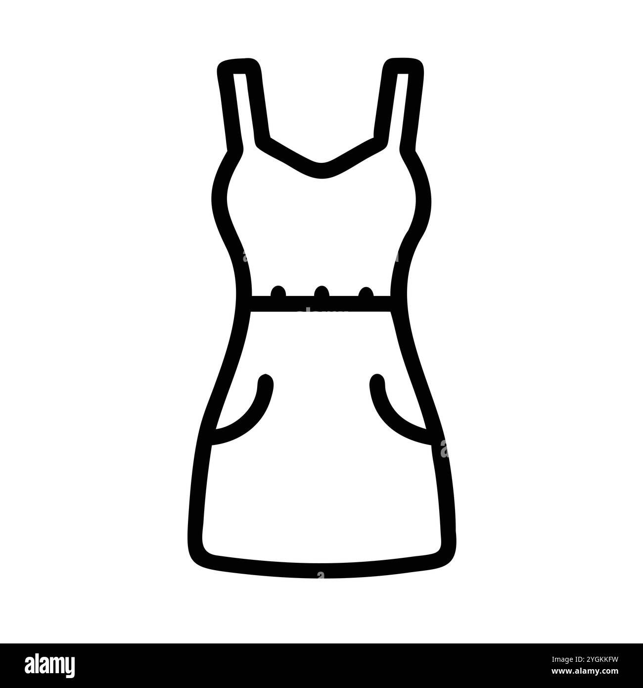 simple vector illustration of a slip dress , in a simple and clean ...