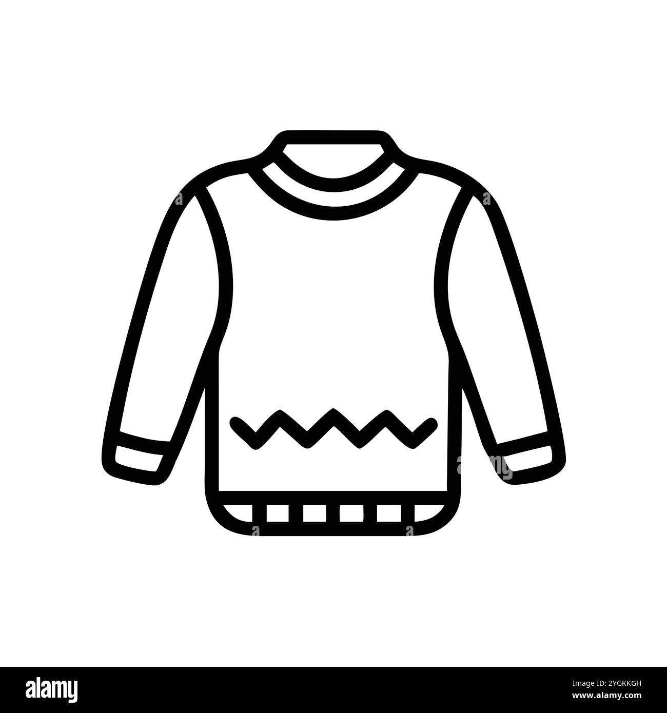 simple vector illustration of a sweater , in a simple and clean style ...