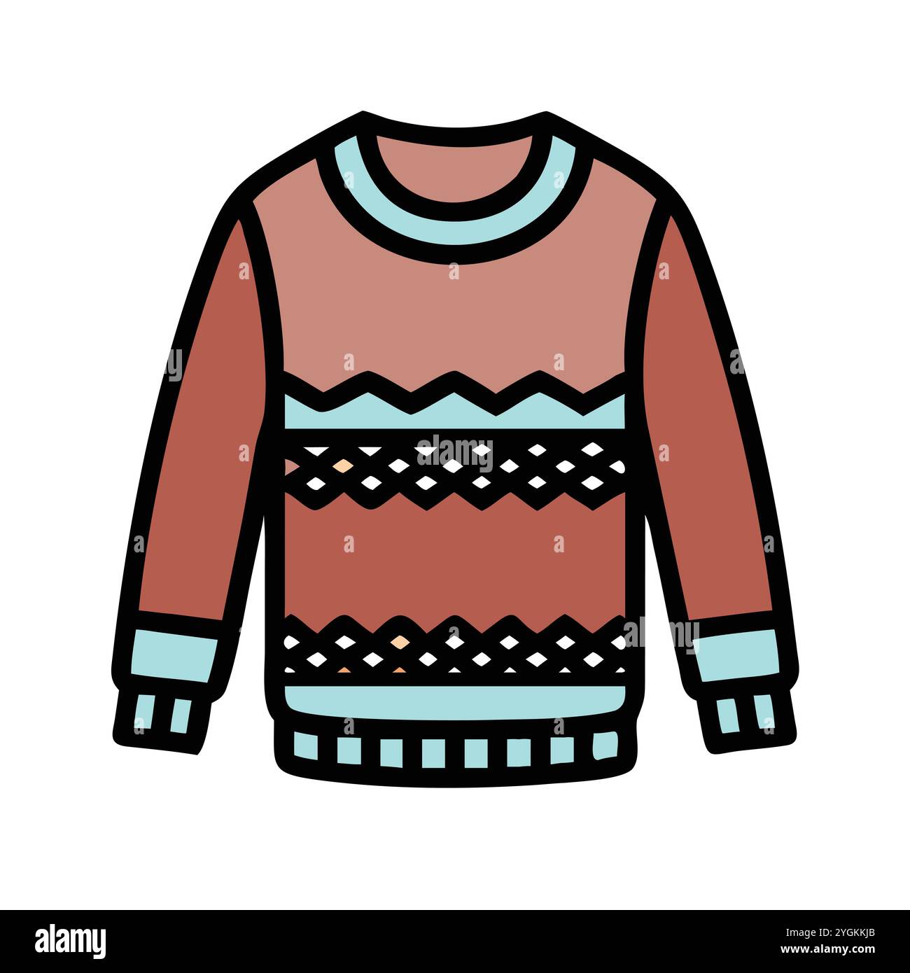 simple vector illustration of a sweater , in a simple and clean style ...