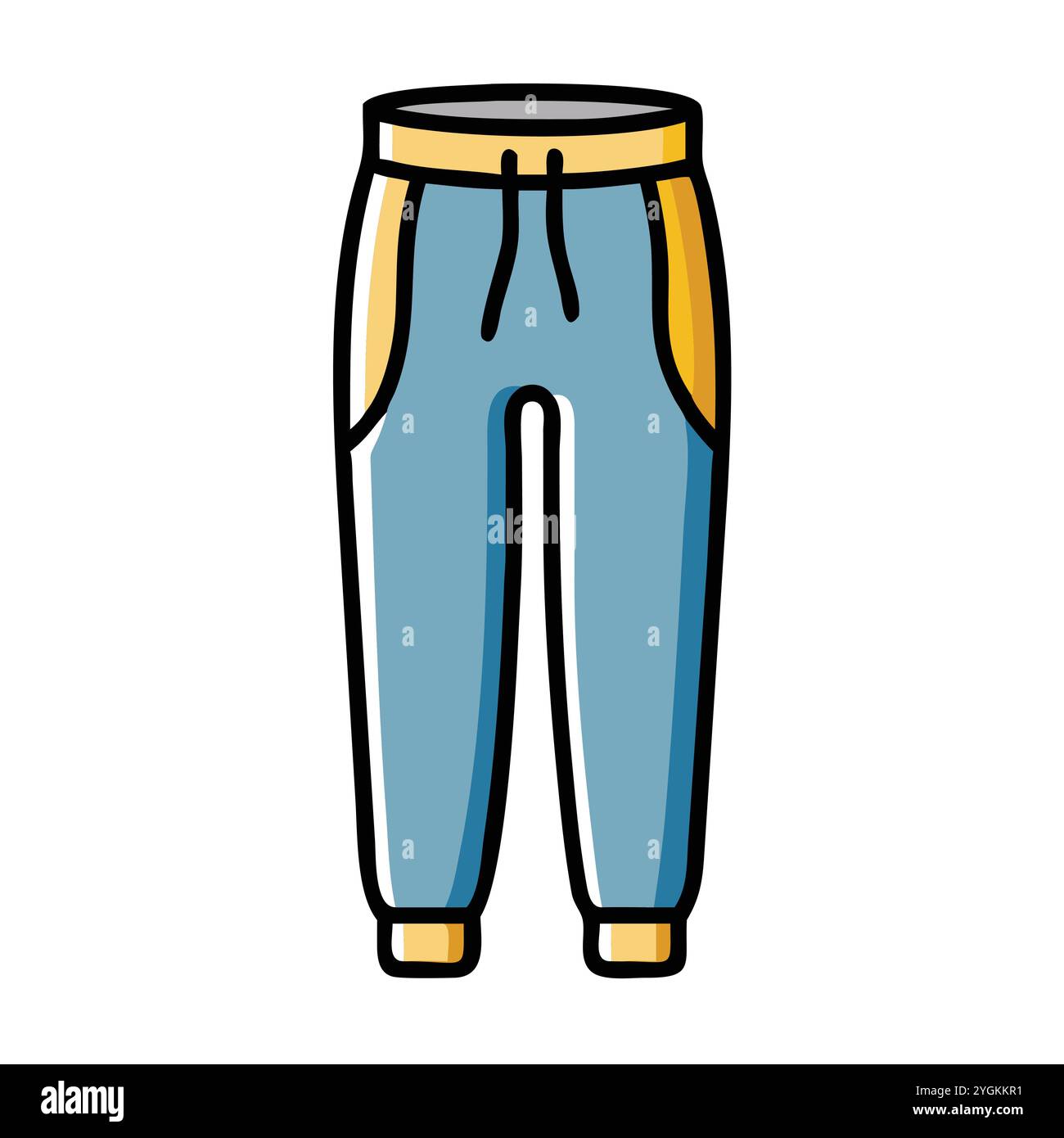 simple vector illustration of a sweatpants , in a simple and clean ...