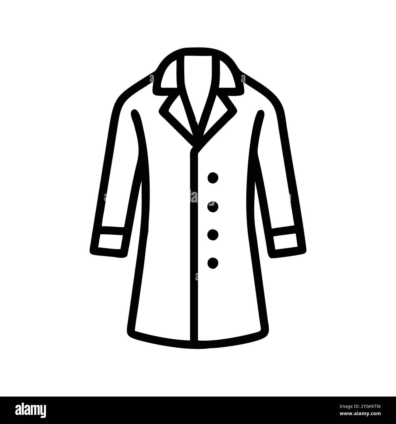 simple vector illustration of a trench coat , in a simple and clean ...
