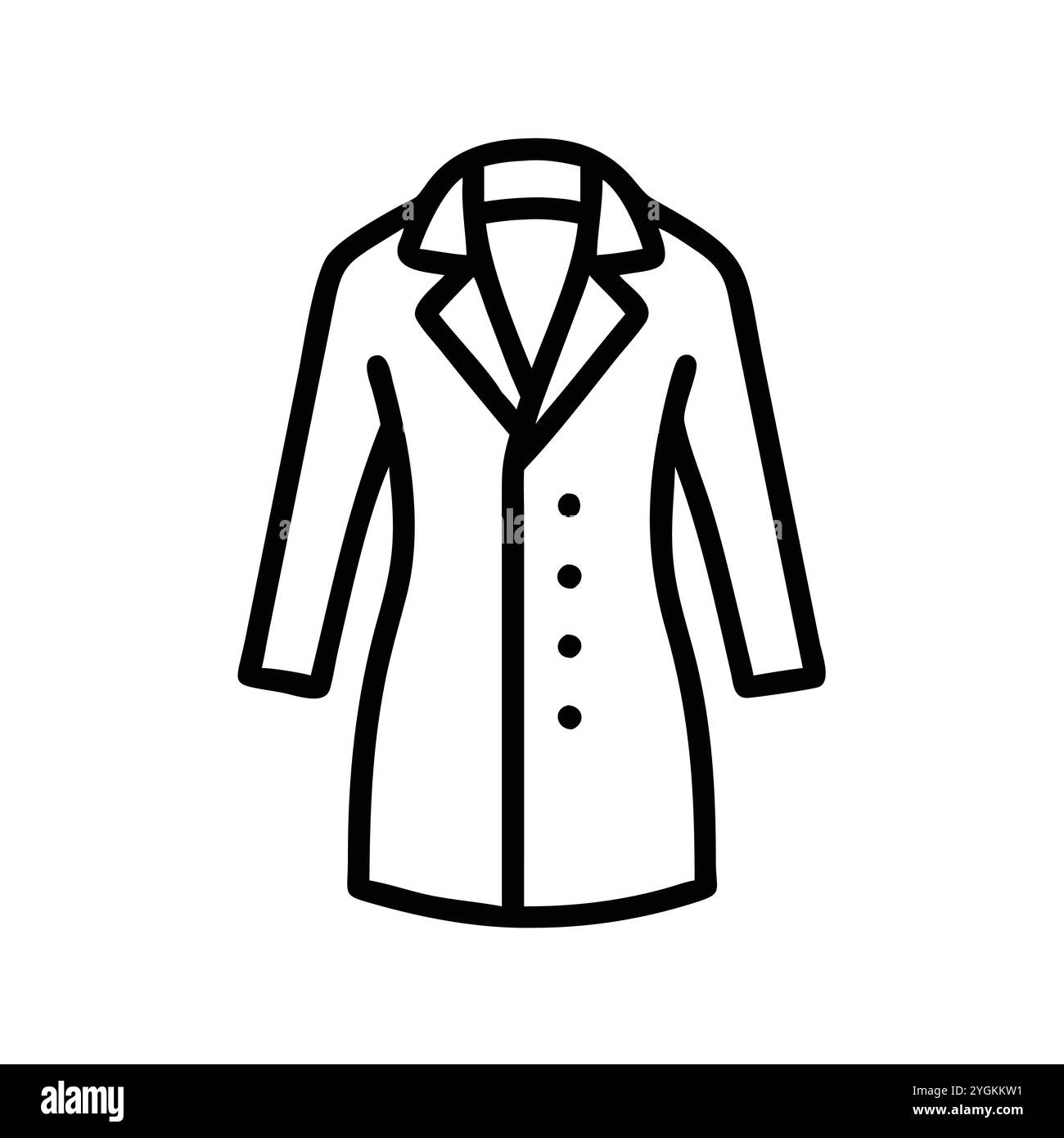 simple vector illustration of a trench coat , in a simple and clean ...