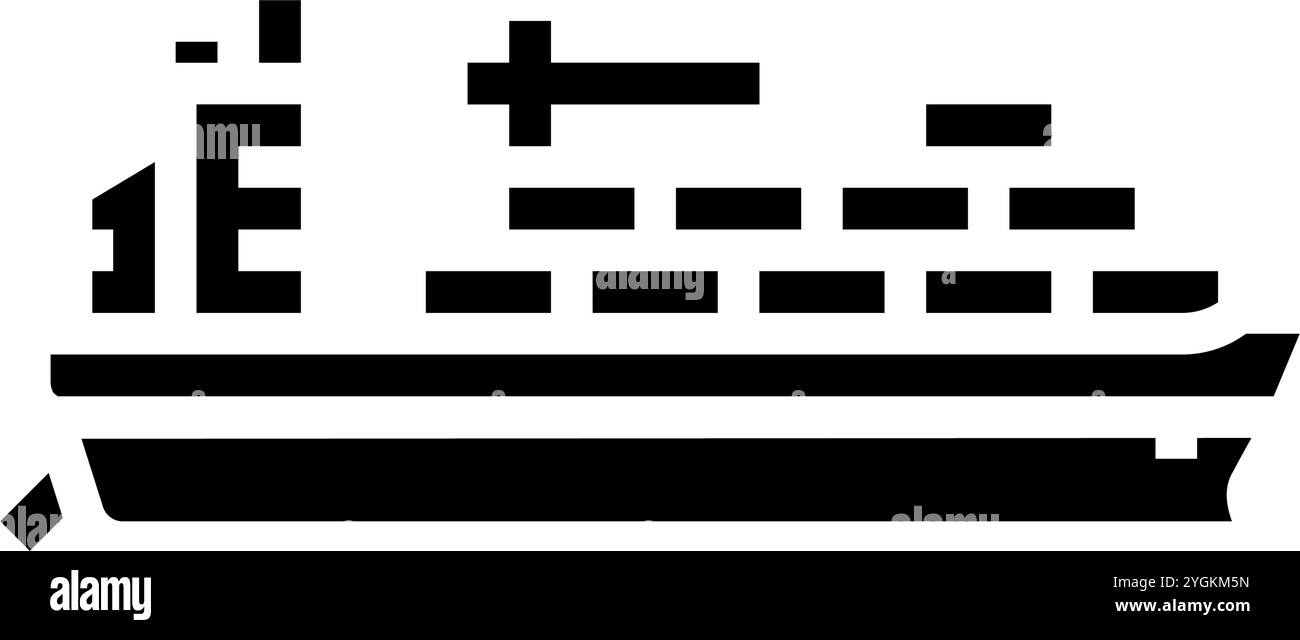 container ship glyph icon vector illustration Stock Vector Image & Art ...