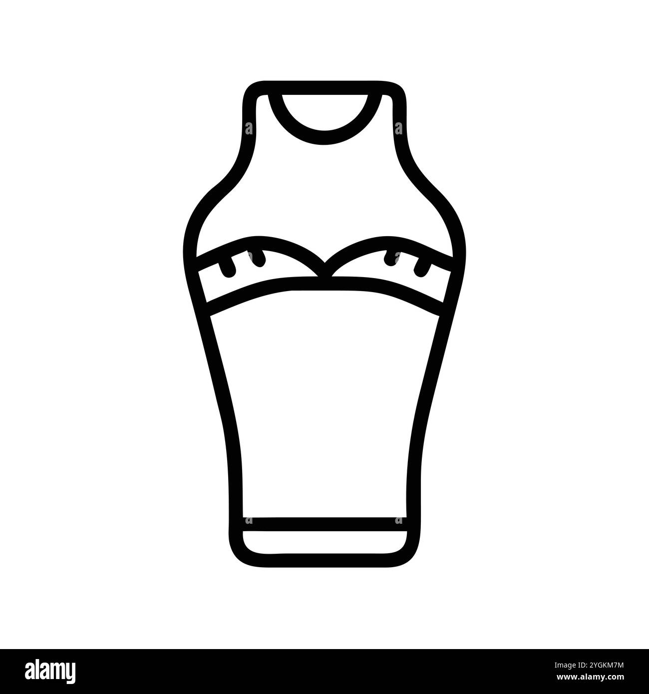 simple vector illustration of a tube top , in a simple and clean style ...