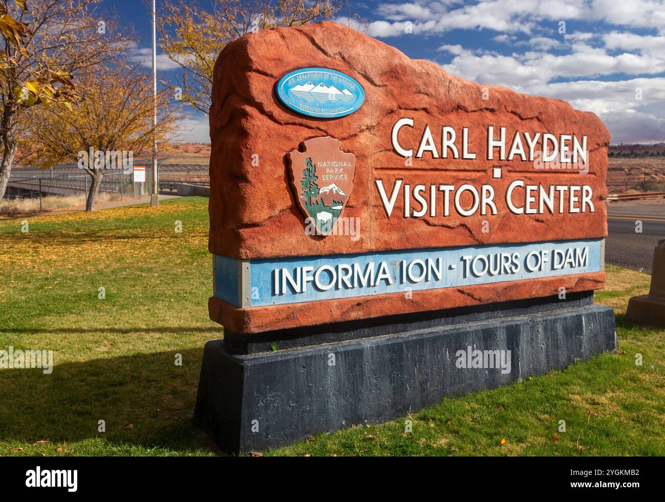 Historic Glen Canyon Dam Carl Hayden Visitor Centre Entrance Table Sign ...