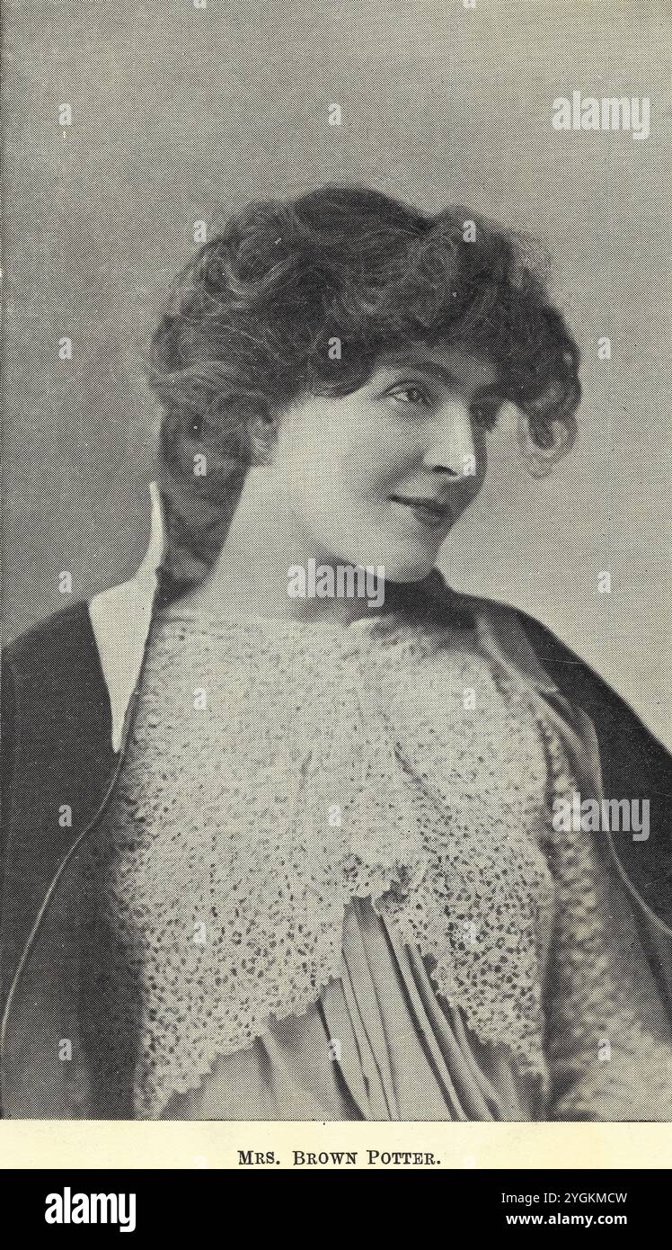 Mrs Brown Potter- American actress. A vintage theatre image of Mrs ...
