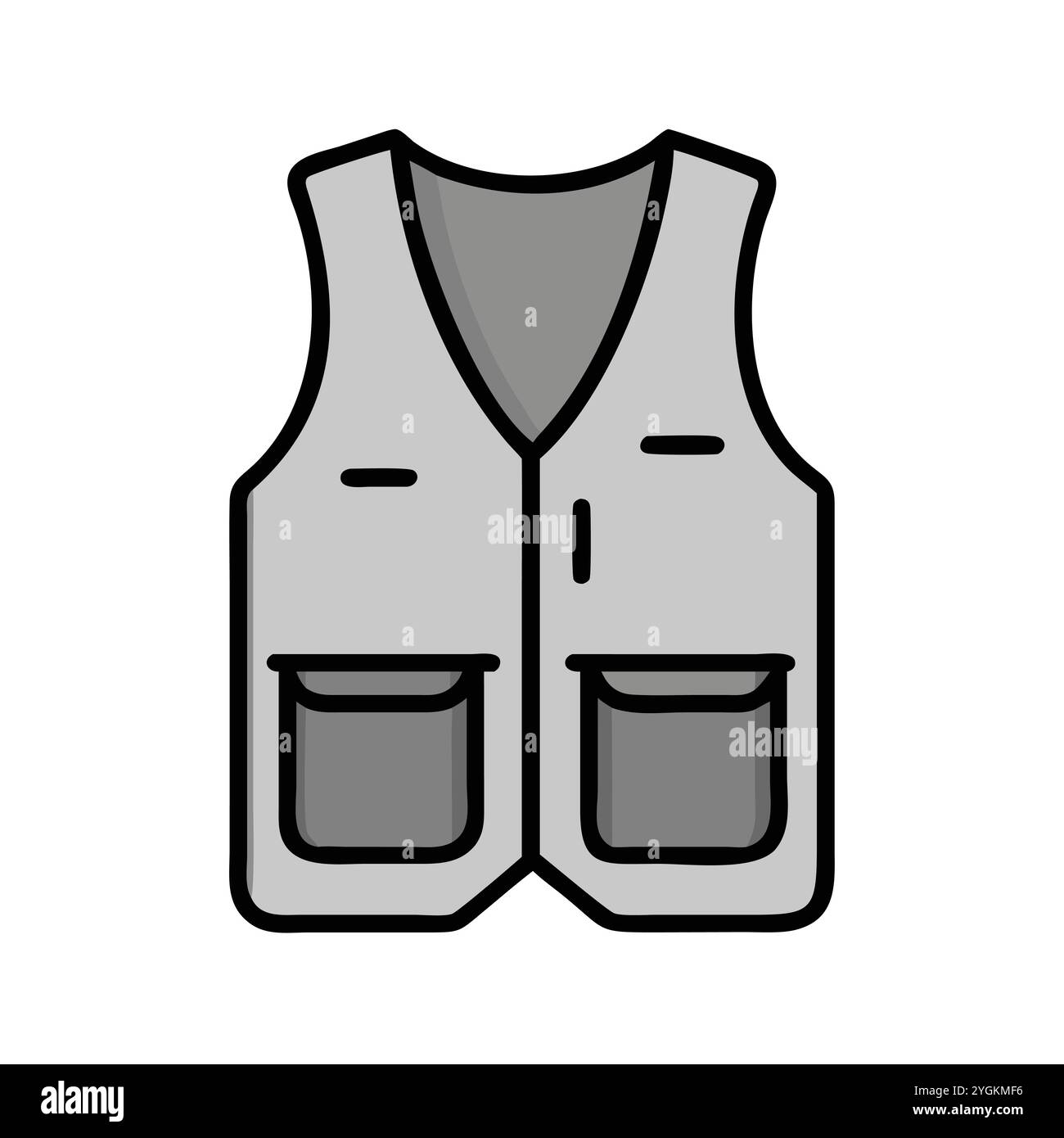 simple vector illustration of a vest , in a simple and clean style, for ...