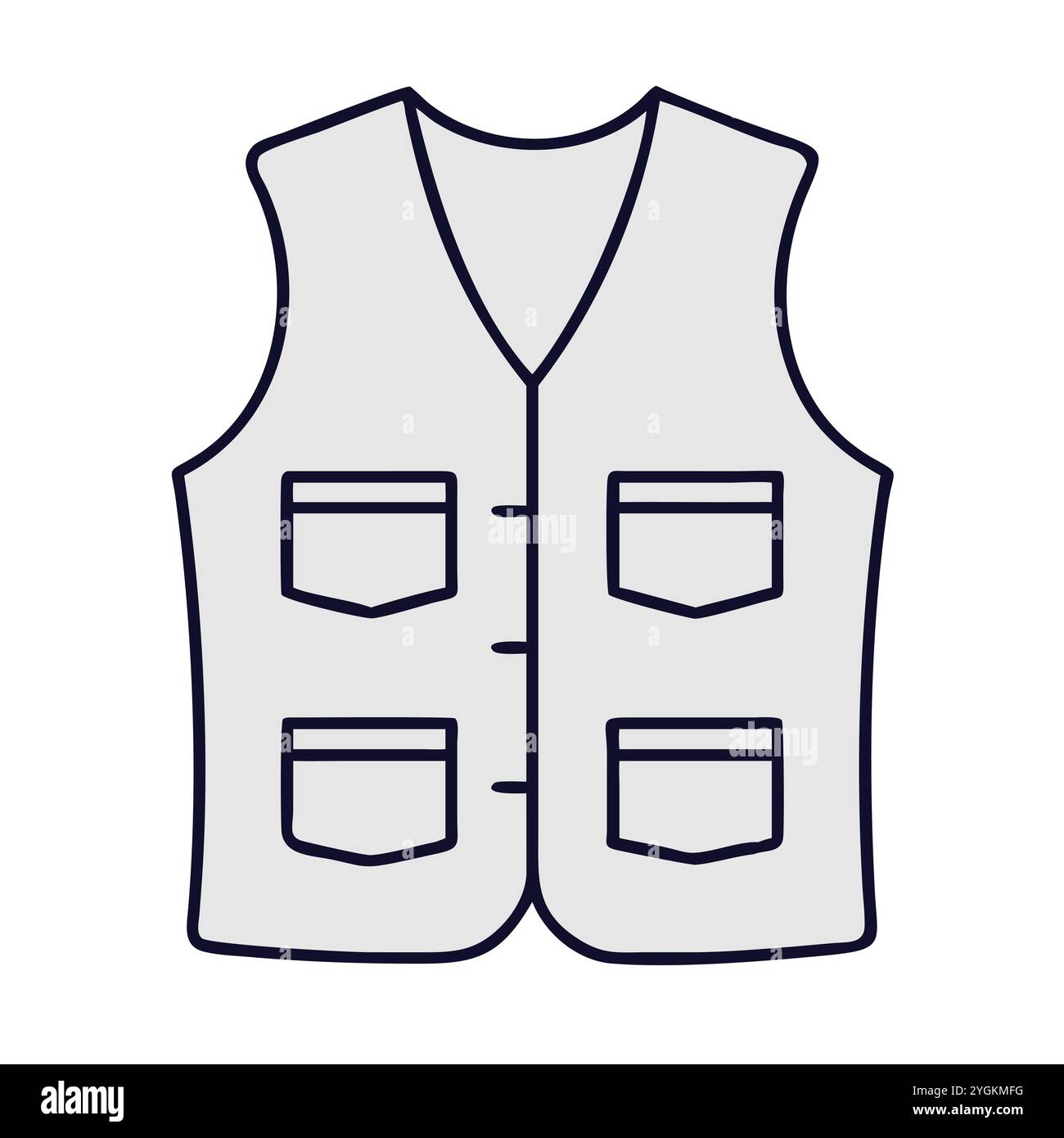 simple vector illustration of a vest , in a simple and clean style, for ...