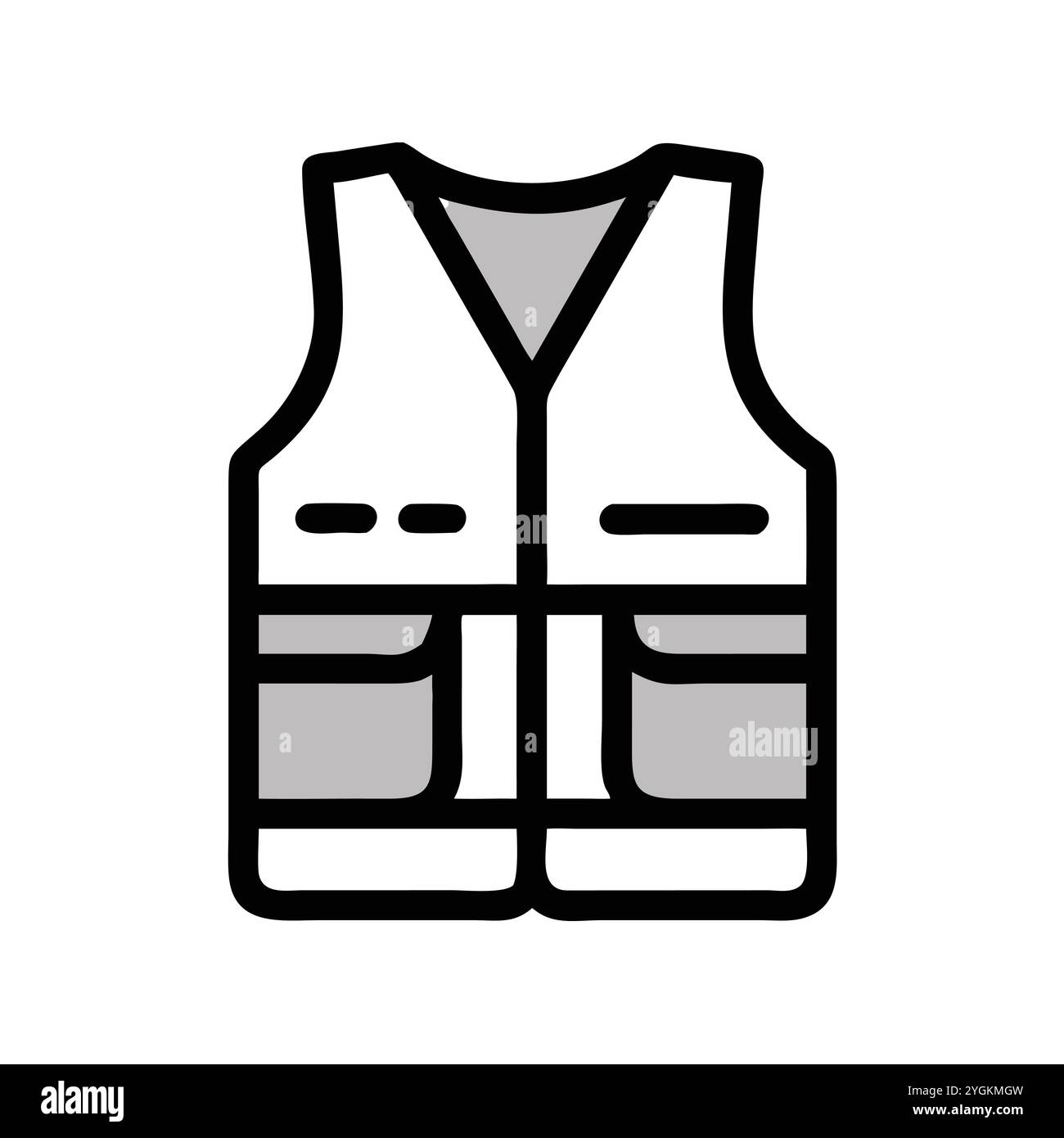 simple vector illustration of a vest , in a simple and clean style, for ...
