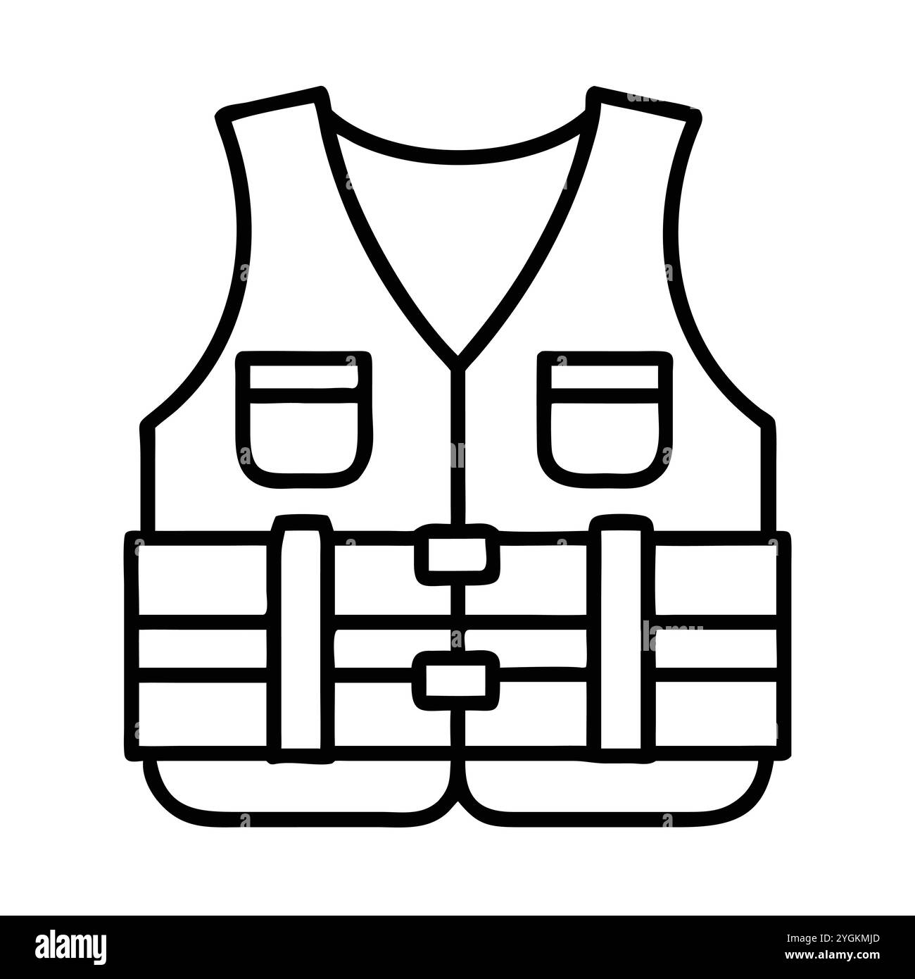 simple vector illustration of a vest , in a simple and clean style, for ...