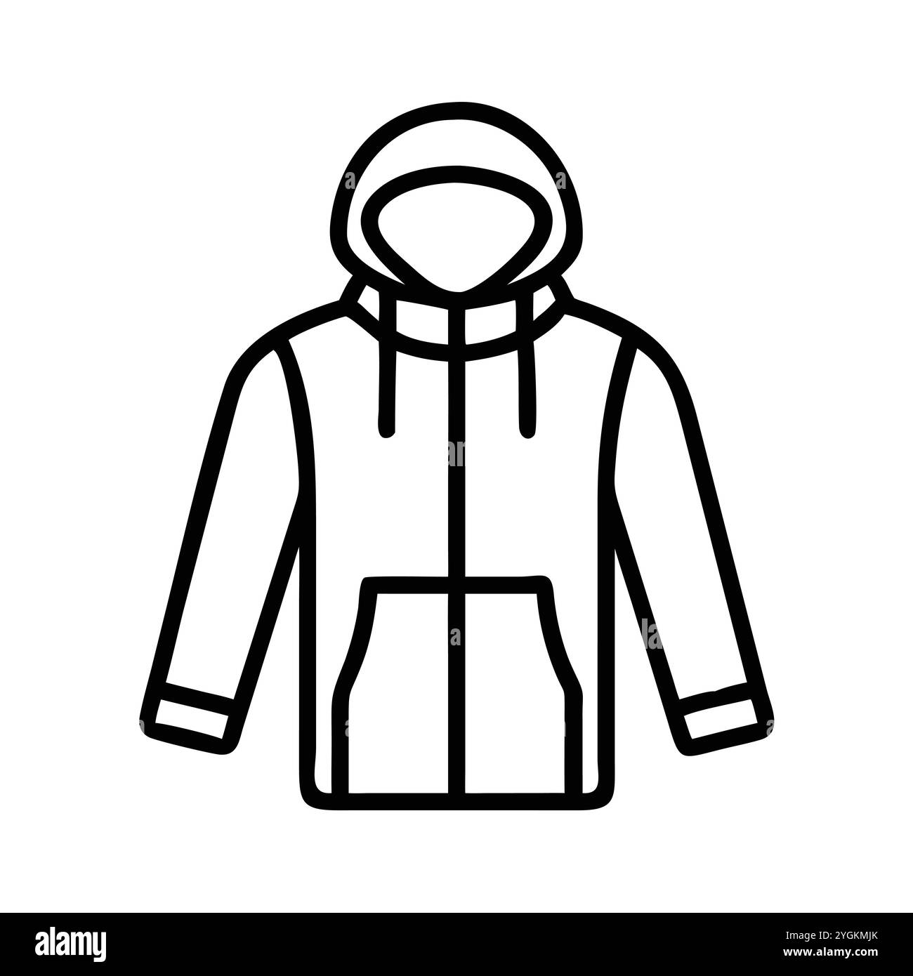 simple vector illustration of a windbreaker , in a simple and clean ...